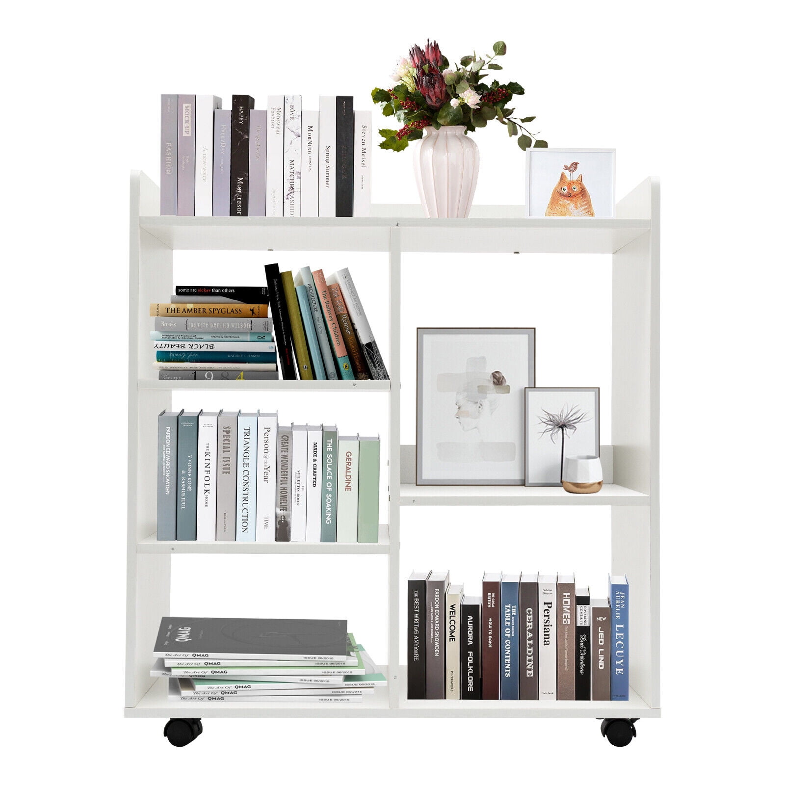 TFCFL Mobile Filing Cabinet Multi-Zone Files Storage Shelf Printer ...