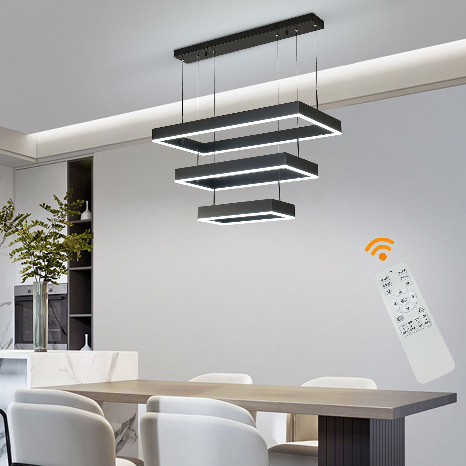 TFCFL Modern Acrylic LED Chandelier Pendant Light Ceiling Lighting ...