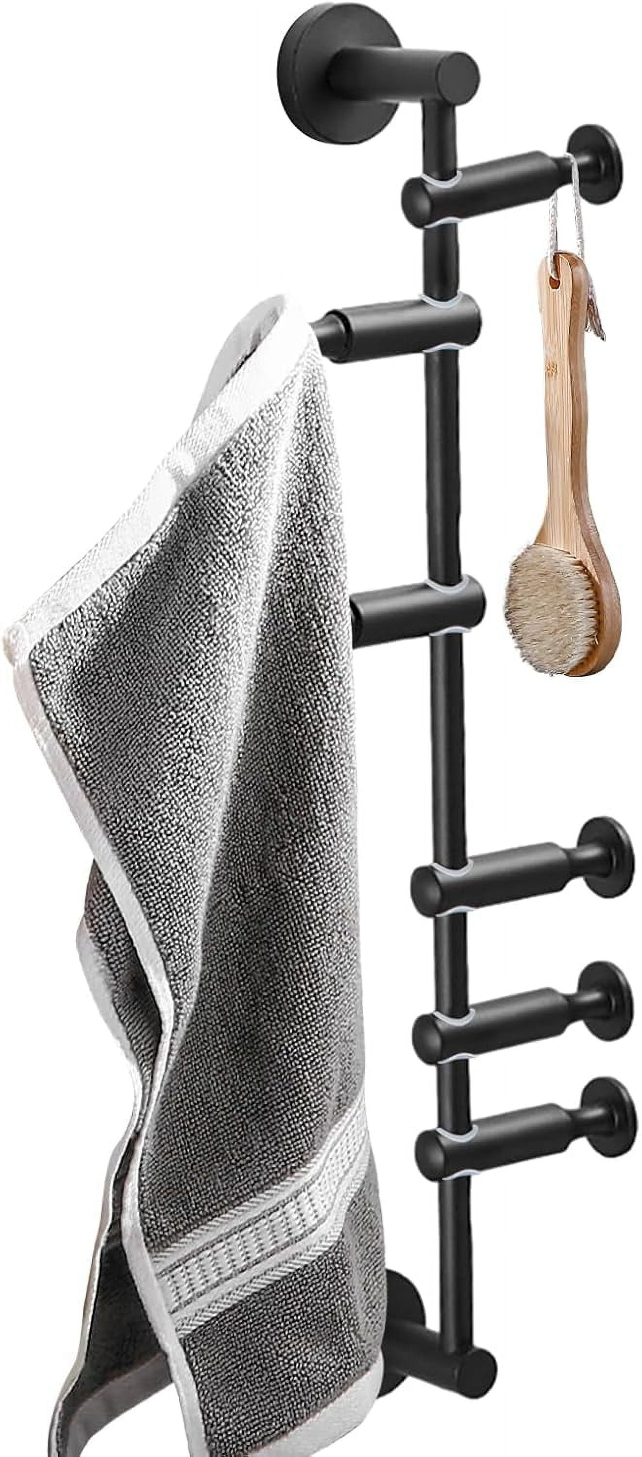 TFCFL Modern Wall Mount Coat Rack, 6 Brass Sleek Coat Hooks Rack ...