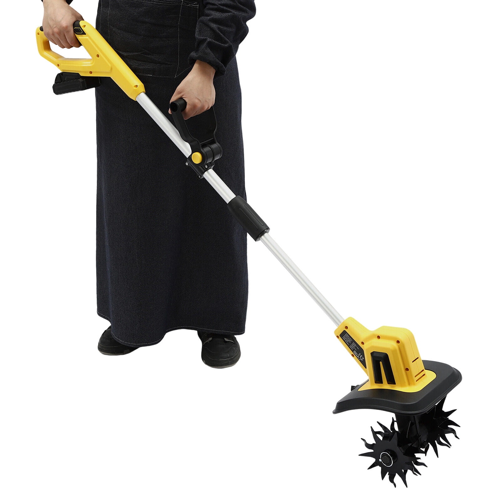 TFCFL Portable Handheld Tiller 20V DC Battery Powered Cordless Tilling ...