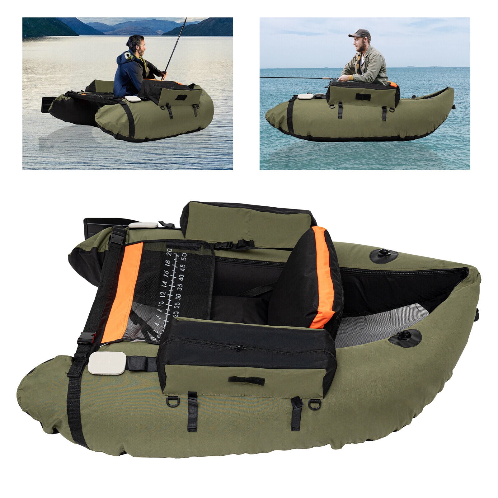 TFCFL Portable Inflatable Boat Fishing Boat Raft Sport Outdoor Fishing ...