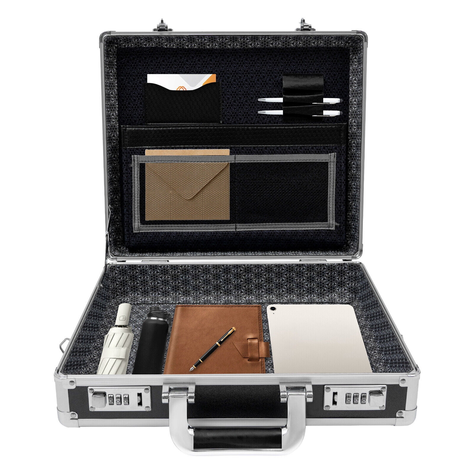 TFCFL Portable Locking Briefcase Aluminum Alloy Dual Combination ...