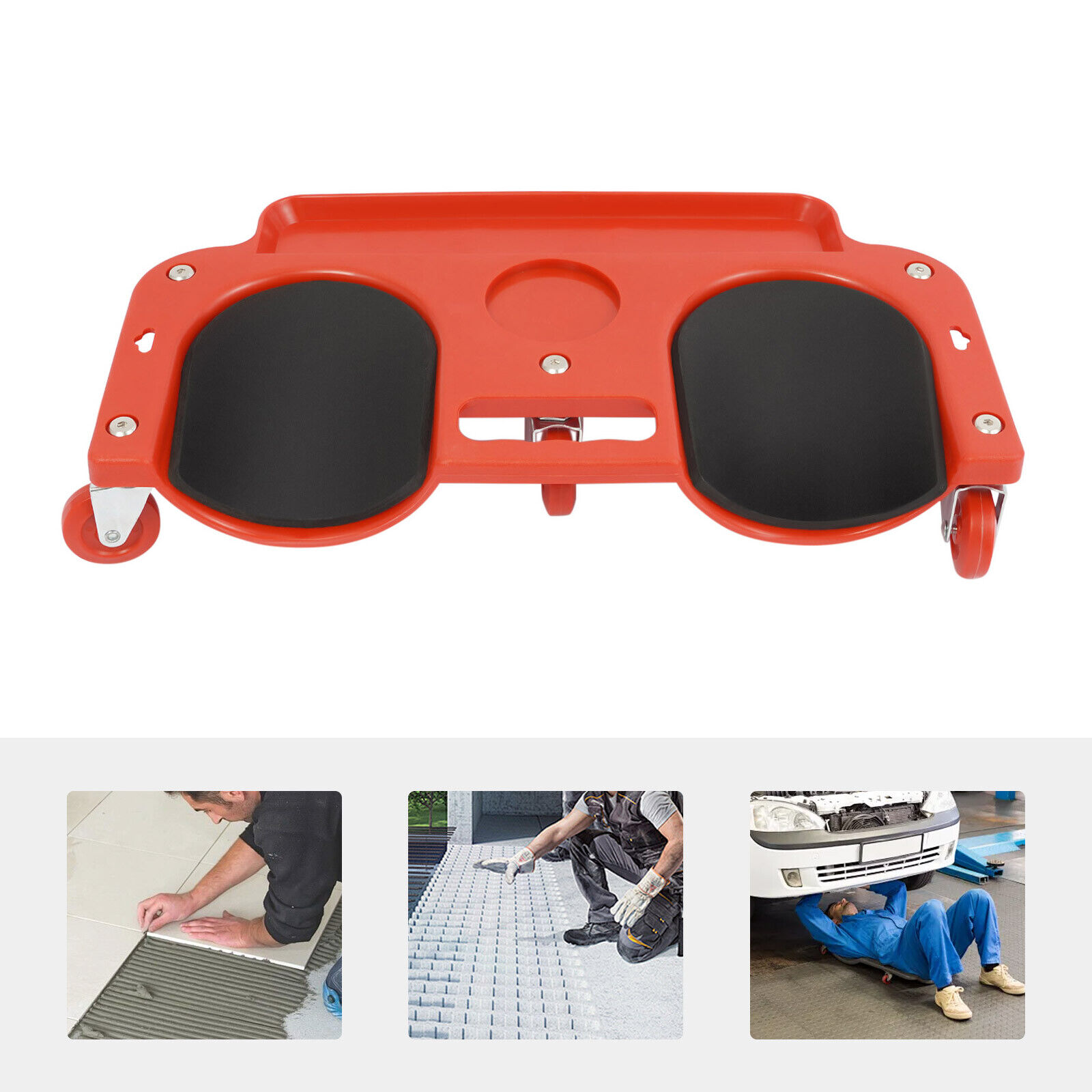 TFCFL Rolling Knee Pad Creeper Roller Movable Worker Dolly Wheeled ...