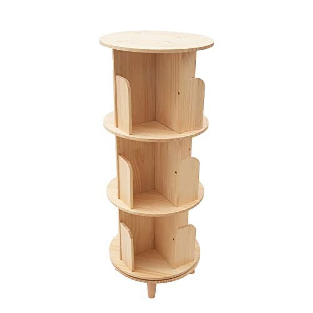 TFCFL Rotating Bookshelf 360 Display Floor Standing Bookcase Storage ...