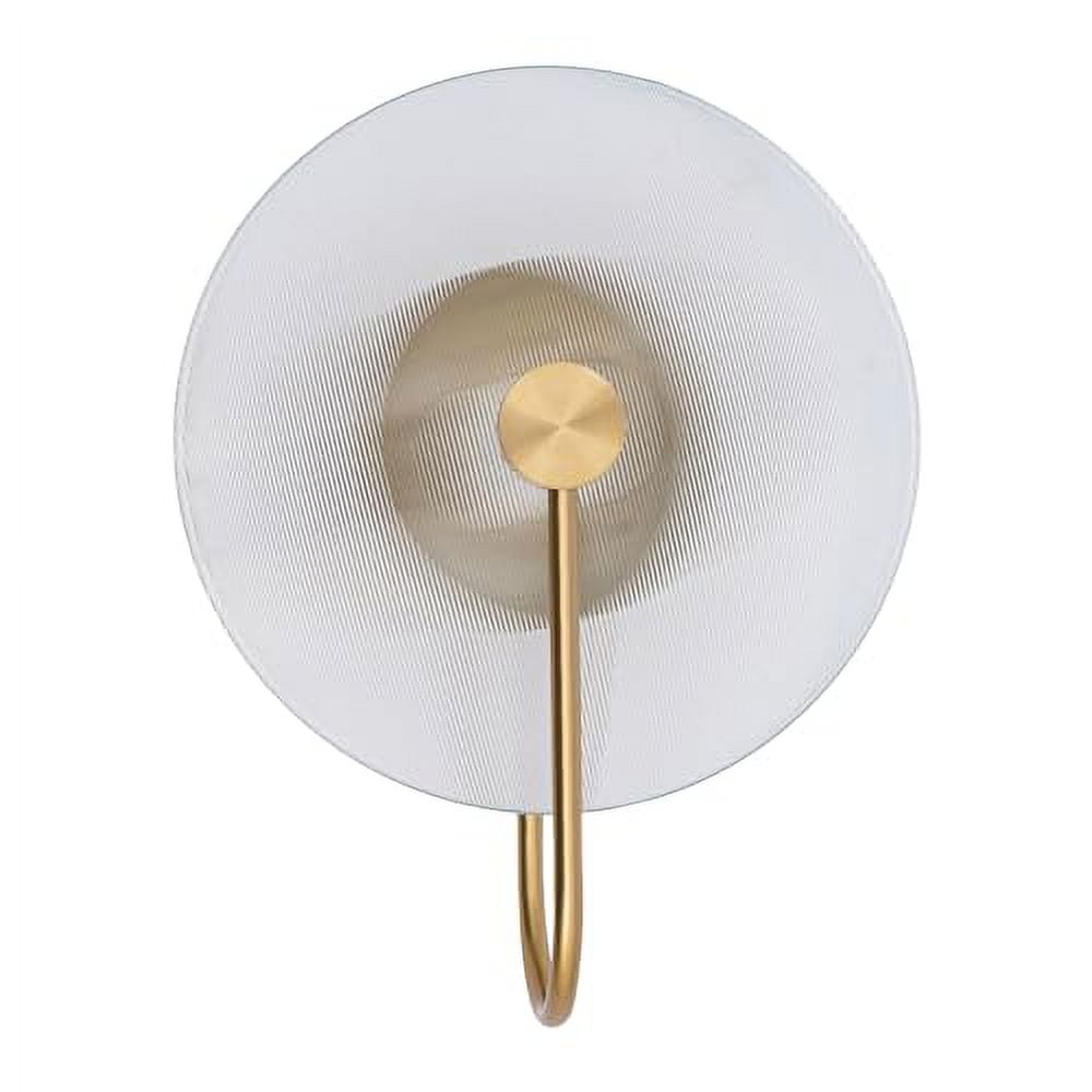 TFCFL Round Glass Disc Wall-Mounted Lamp with Hook, Modern Style ...