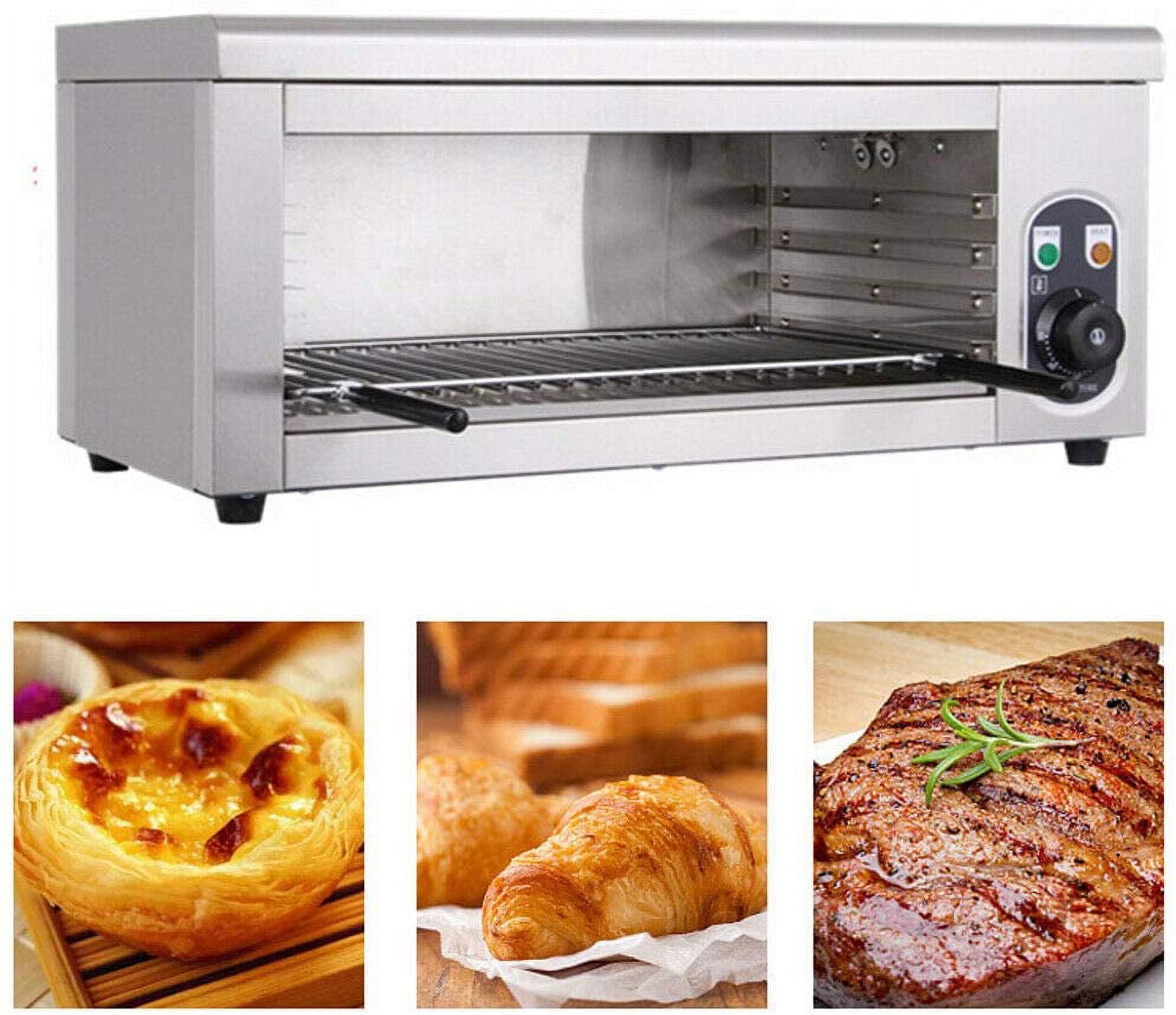 TFCFL Salamander Broiler Countertop Grill, 2000W Electric Cheese Melter ...