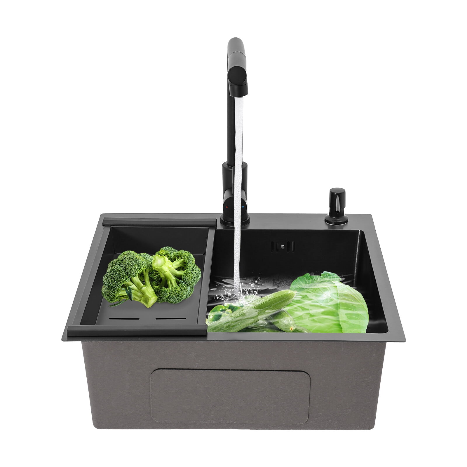 TFCFL Single Bowl Kitchen Sink Stainless Steel Rectangular Utility Sink ...