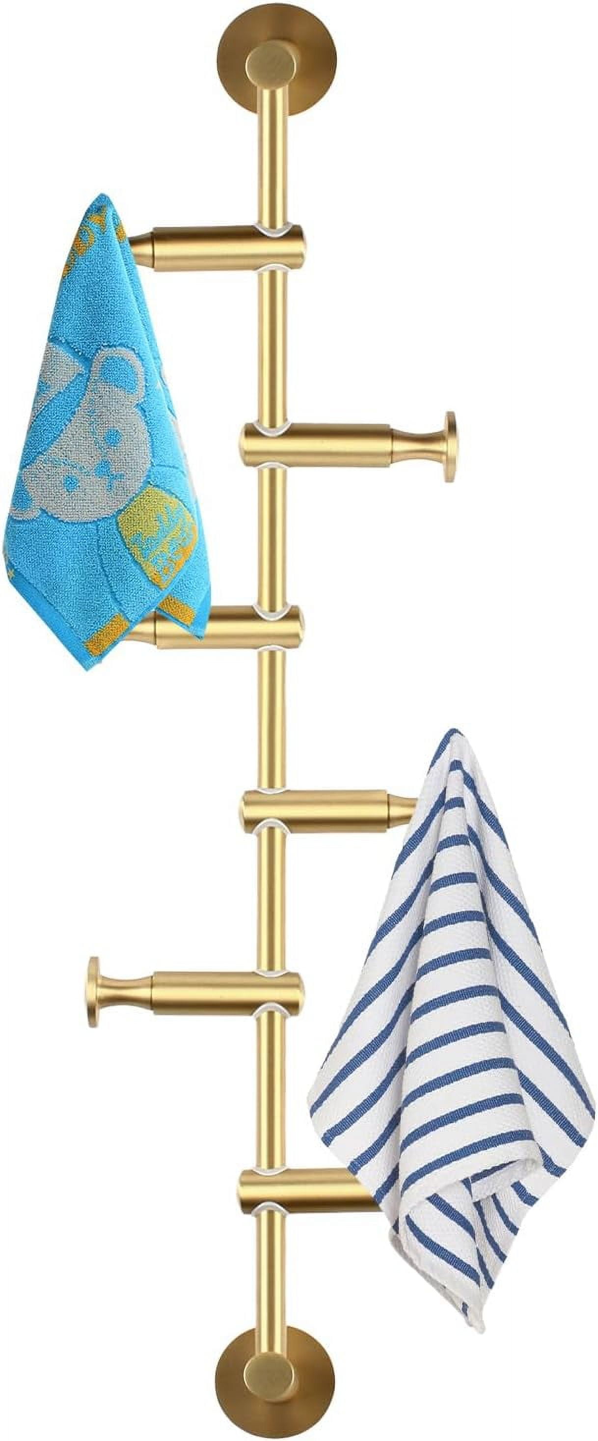 TFCFL Vertical Coat Rack Wall Mounted 24 Inch, 6 Hooks Wall Mount Coat ...