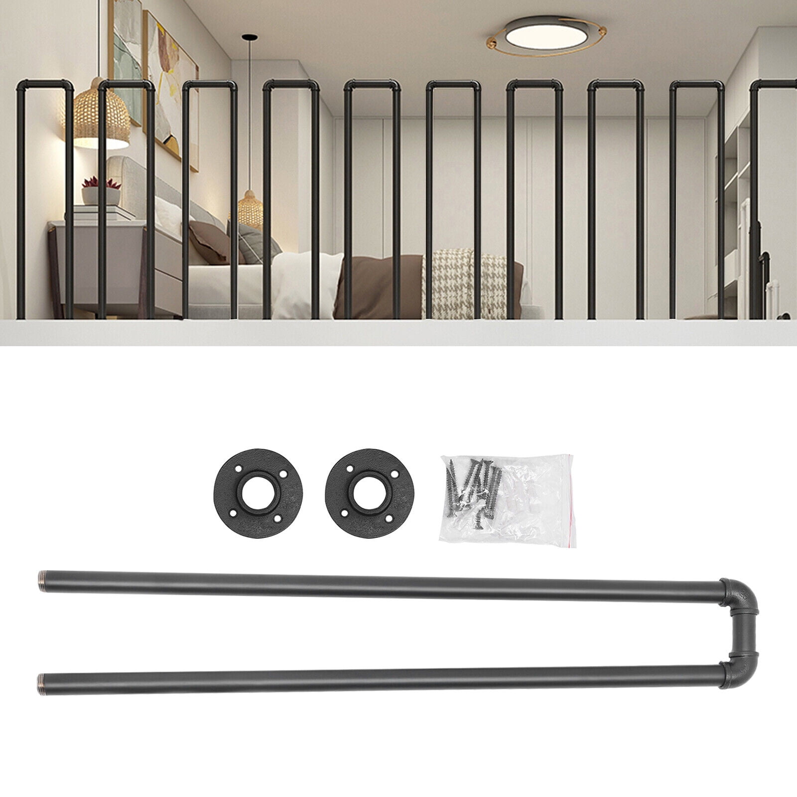 TFCFL Vintage Non-Slip Safety Stair Handrail Kit U-Shaped Railing ...