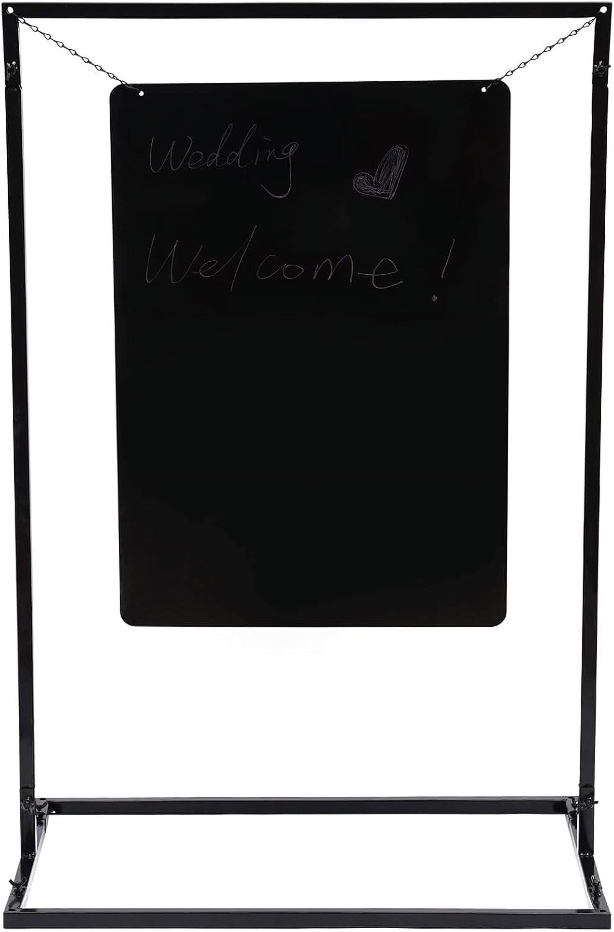 TFCFL Welcome Sign Stand Black, 100x75cm Metal Wedding Welcome Sign ...