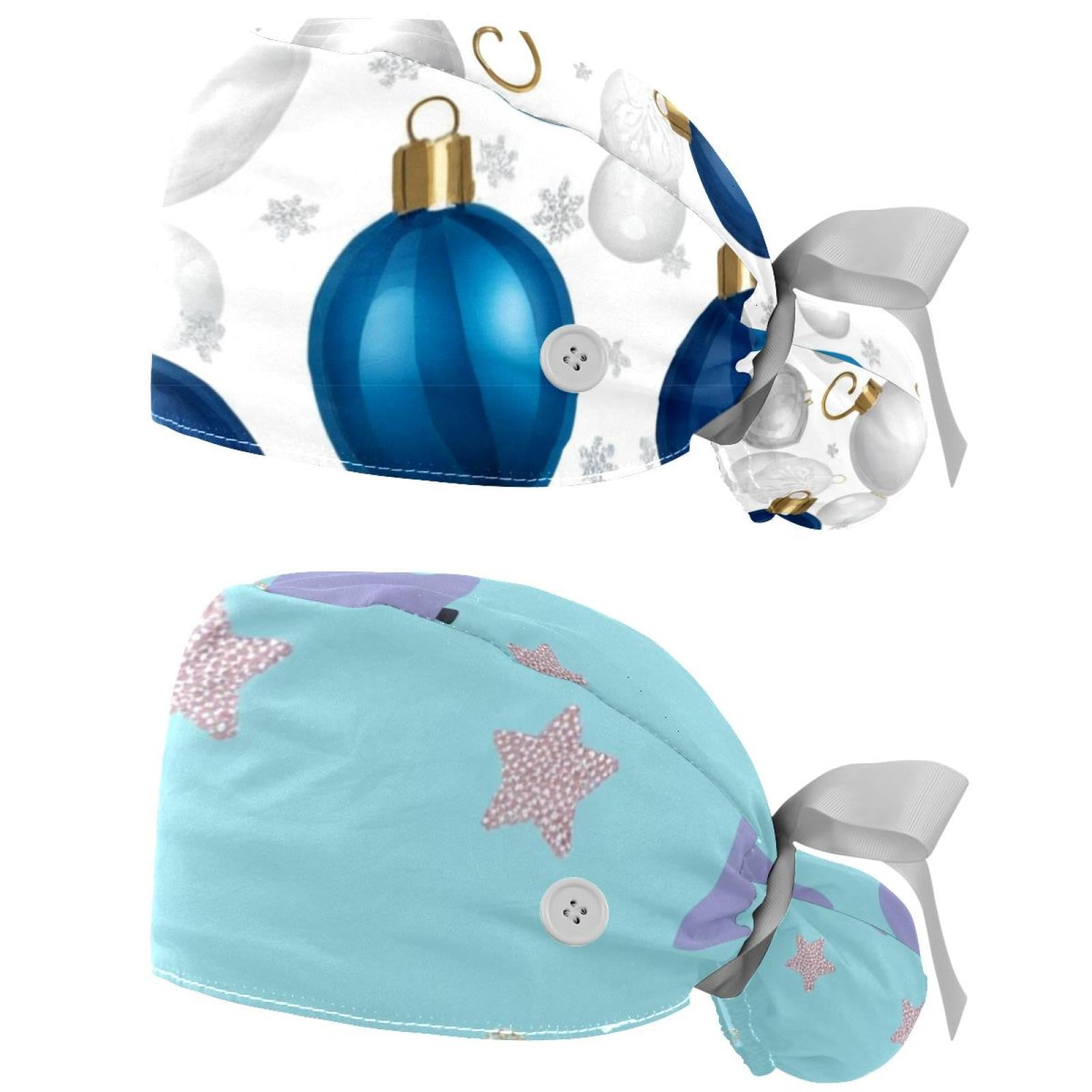 TFCOCFT，2 Pieces，Scrub Caps Women,Scrub Caps Women Satin Lined,Cute ...