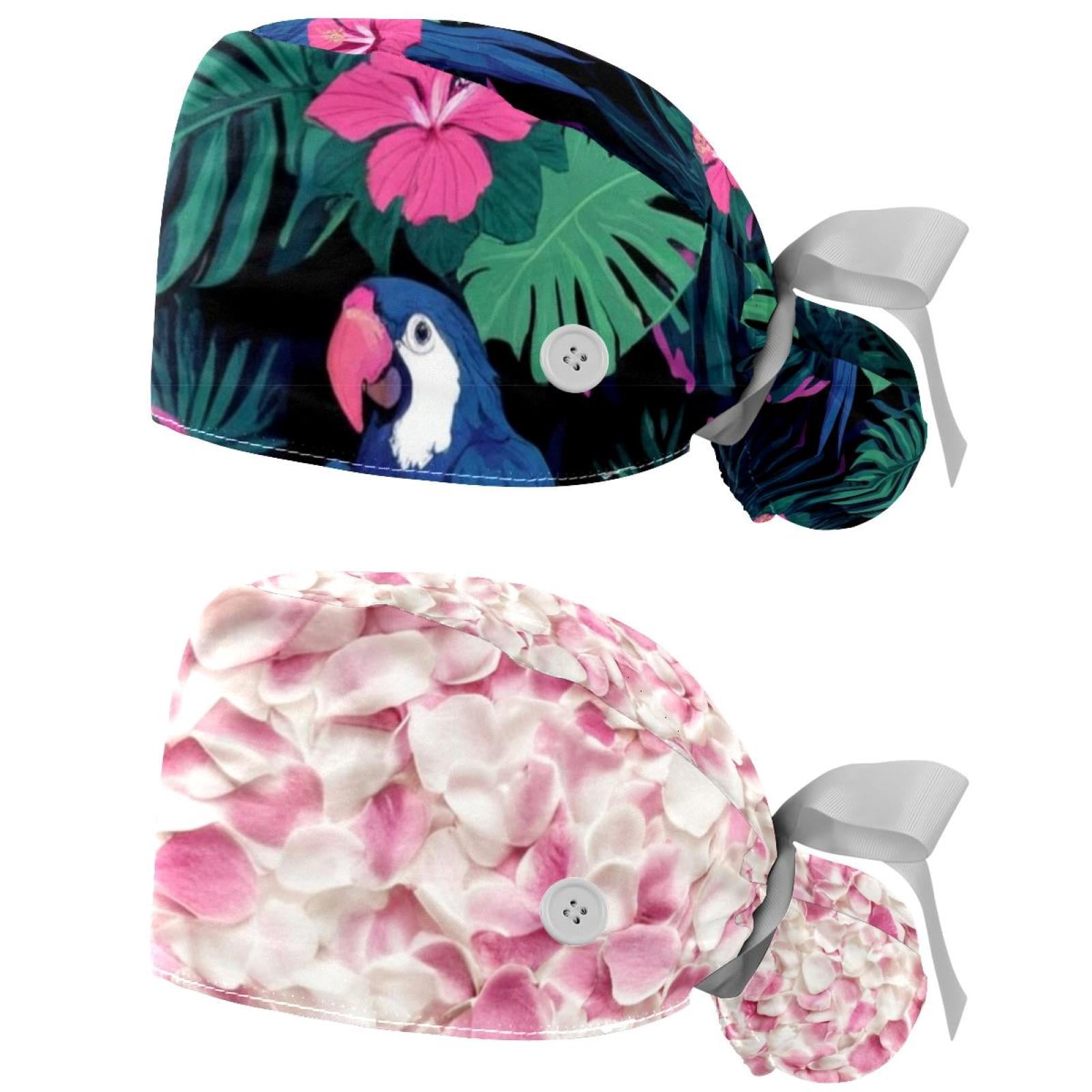TFCOCFT，2 Pieces，Scrub Caps Women,Scrub Caps Women Satin Lined,Nursing ...