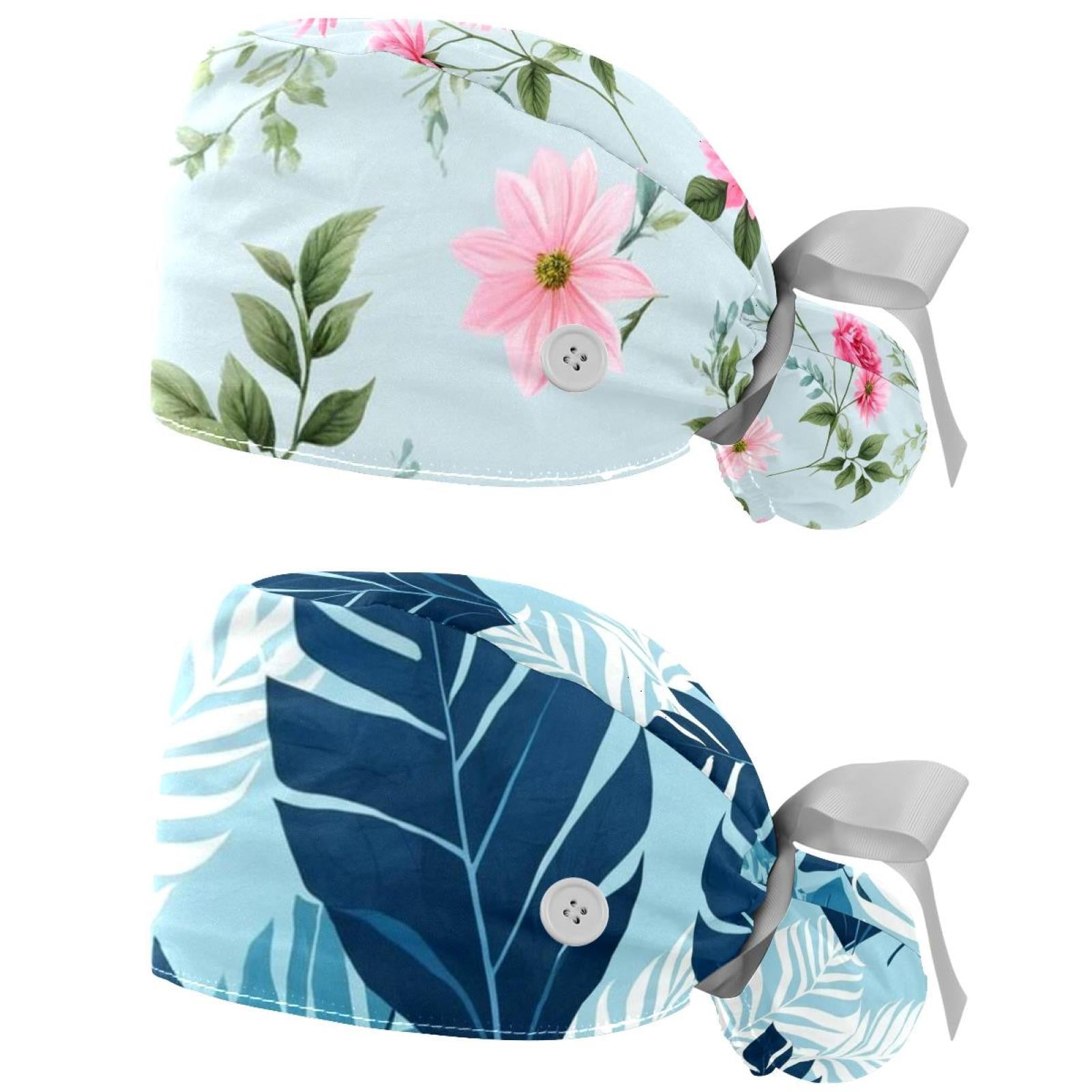 TFCOCFT，2 Pieces，Scrub Caps Women,Scrub Caps Women Satin Lined,Nursing ...