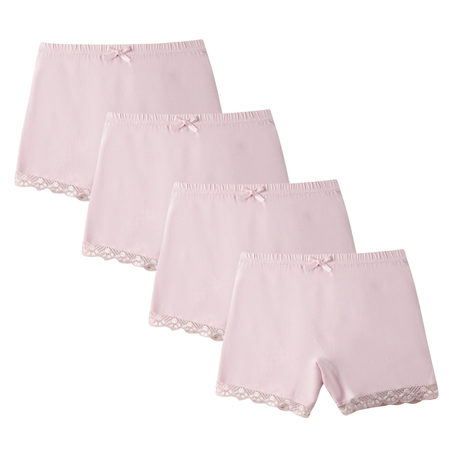 TFEOQRY 4PC Tween Girls' Solid Color Cotton Underwear Lace Edge Soft ...