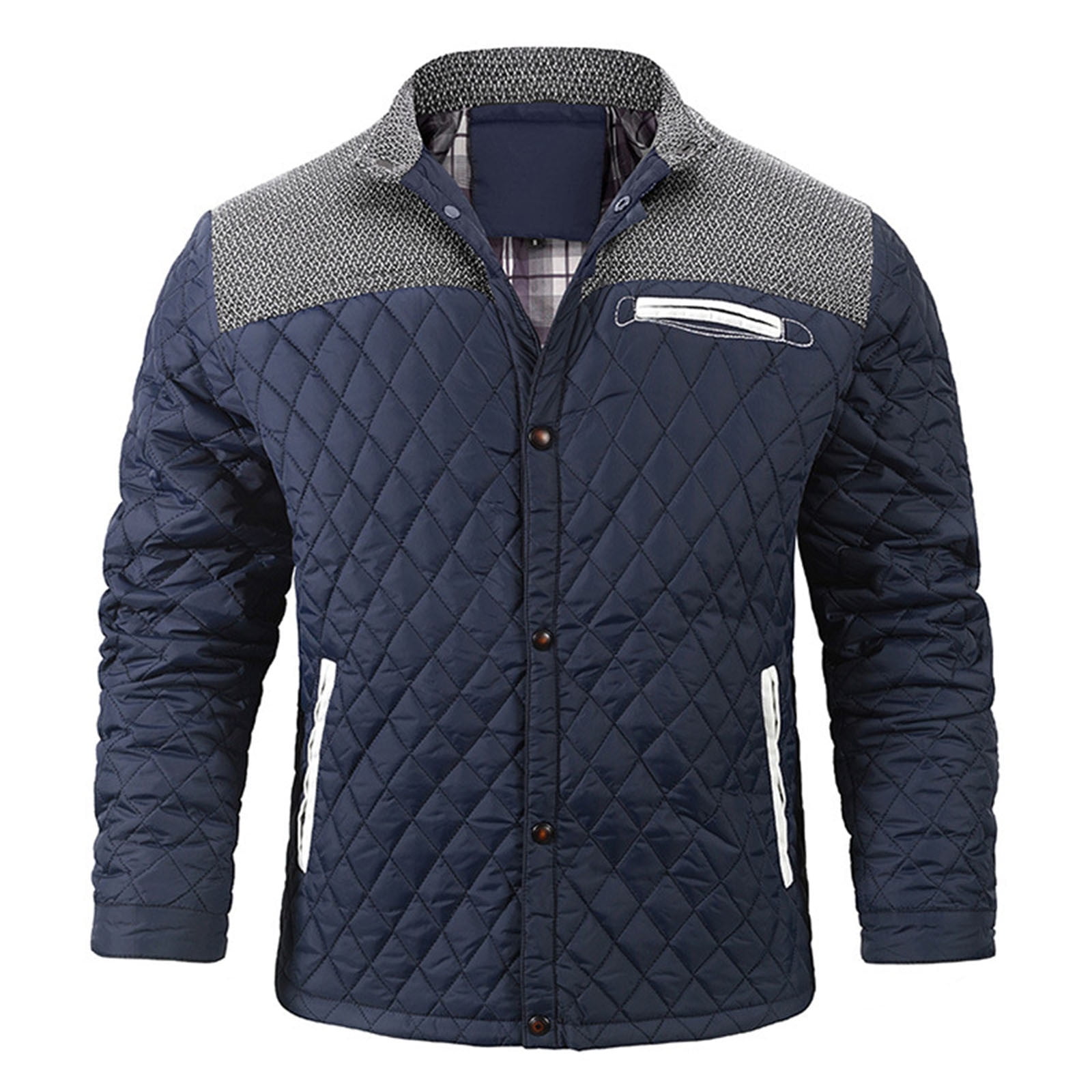 TFEOQRY Fall and Winter Men Short Cotton Padded Coats Zipper Pocket ...