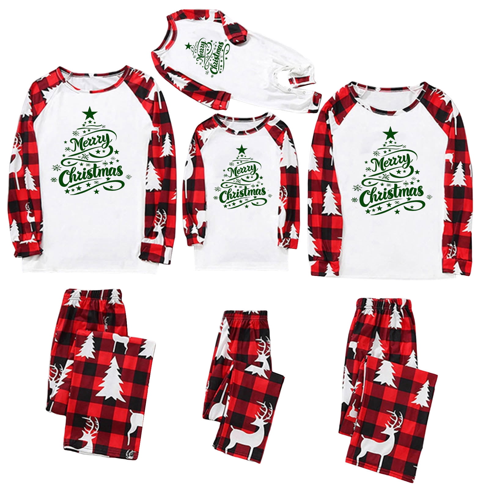 TFEOQRY Men Matching Christmas Pajamas for Family Comfortable Happiness ...