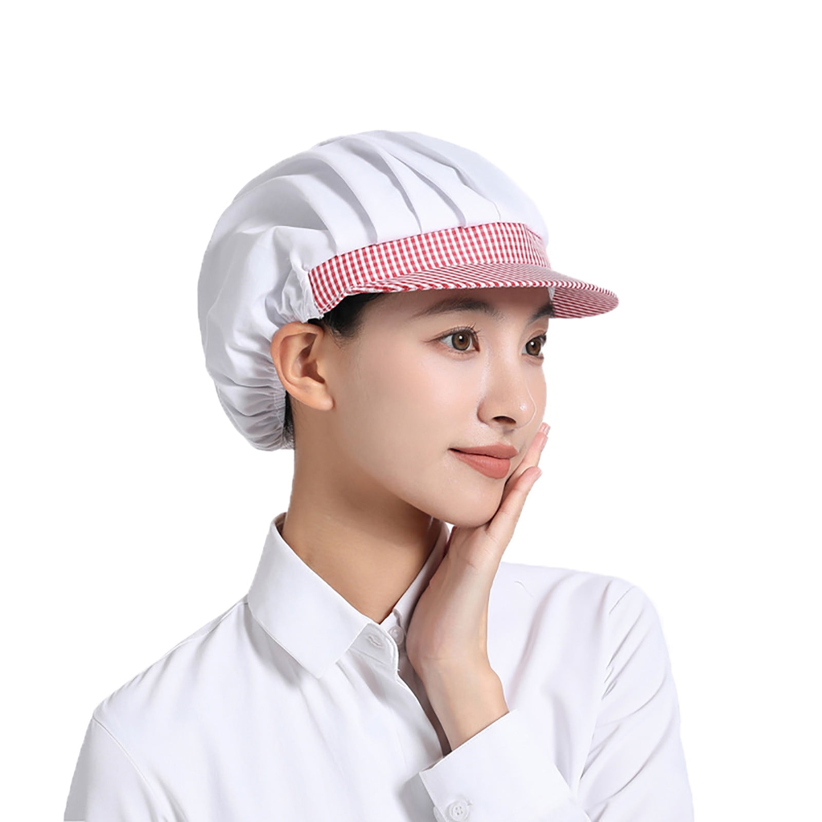 TFEOQRY Men and Women Pleated Chef Hat Ventilation Hotel Catering Work ...