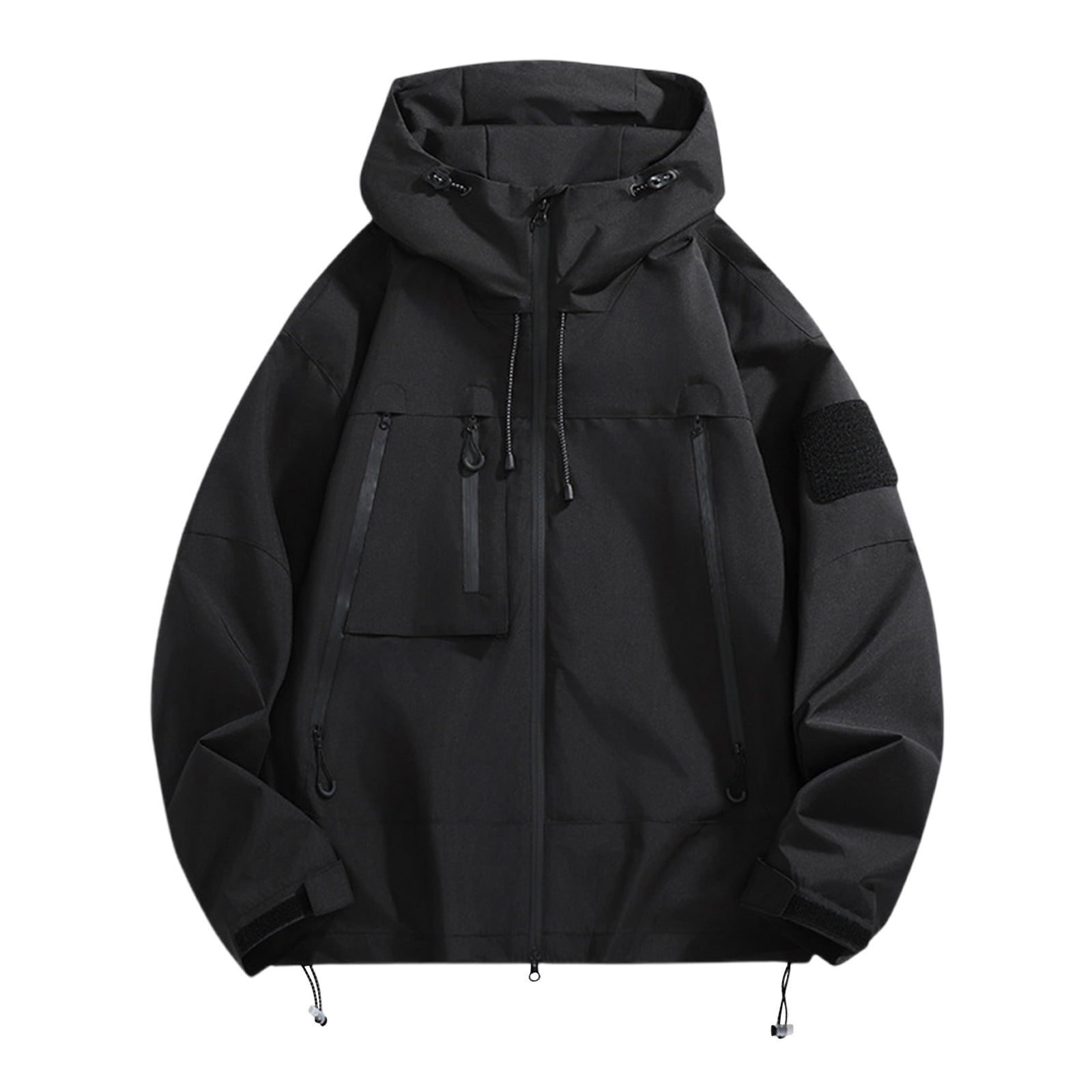 TFEOQRY Men's Hooded Casual Jackets Fashionable Outdoor Waterproof ...