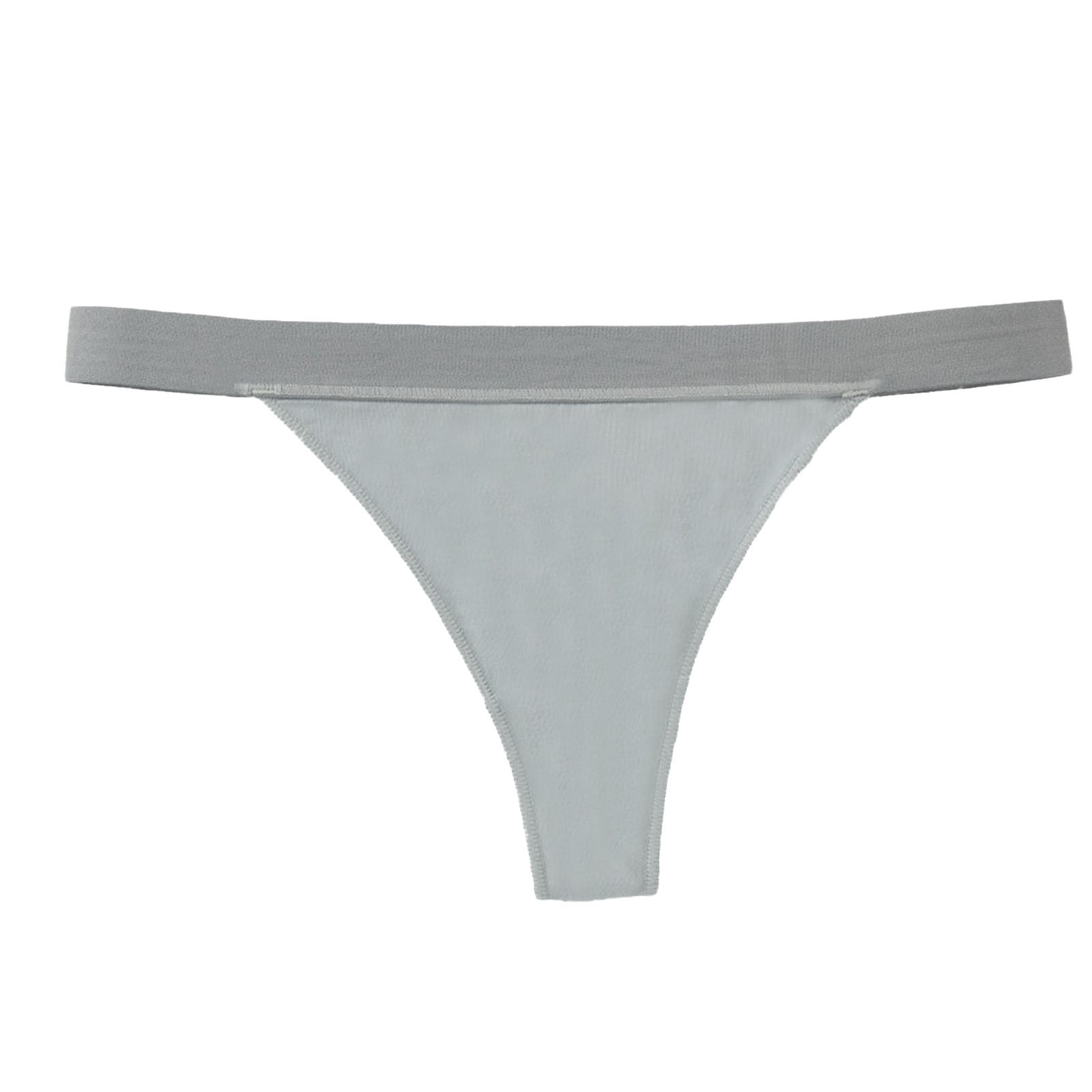 TFEOQRY Thongs for Women Solid Color Cotton Low Waiste Fashion Thong ...