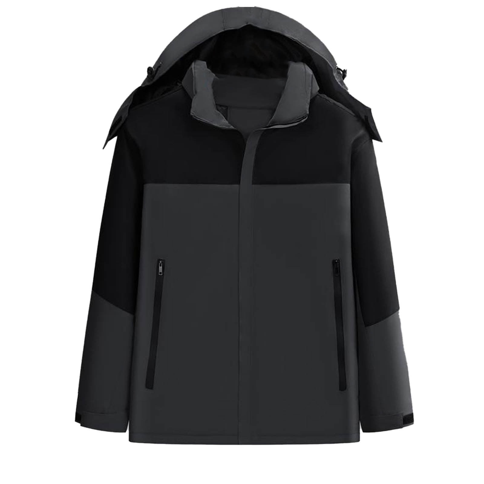 TFEOQRY Women's Hooded Softshell Jacket Color Block Long Sleeve Zipper ...