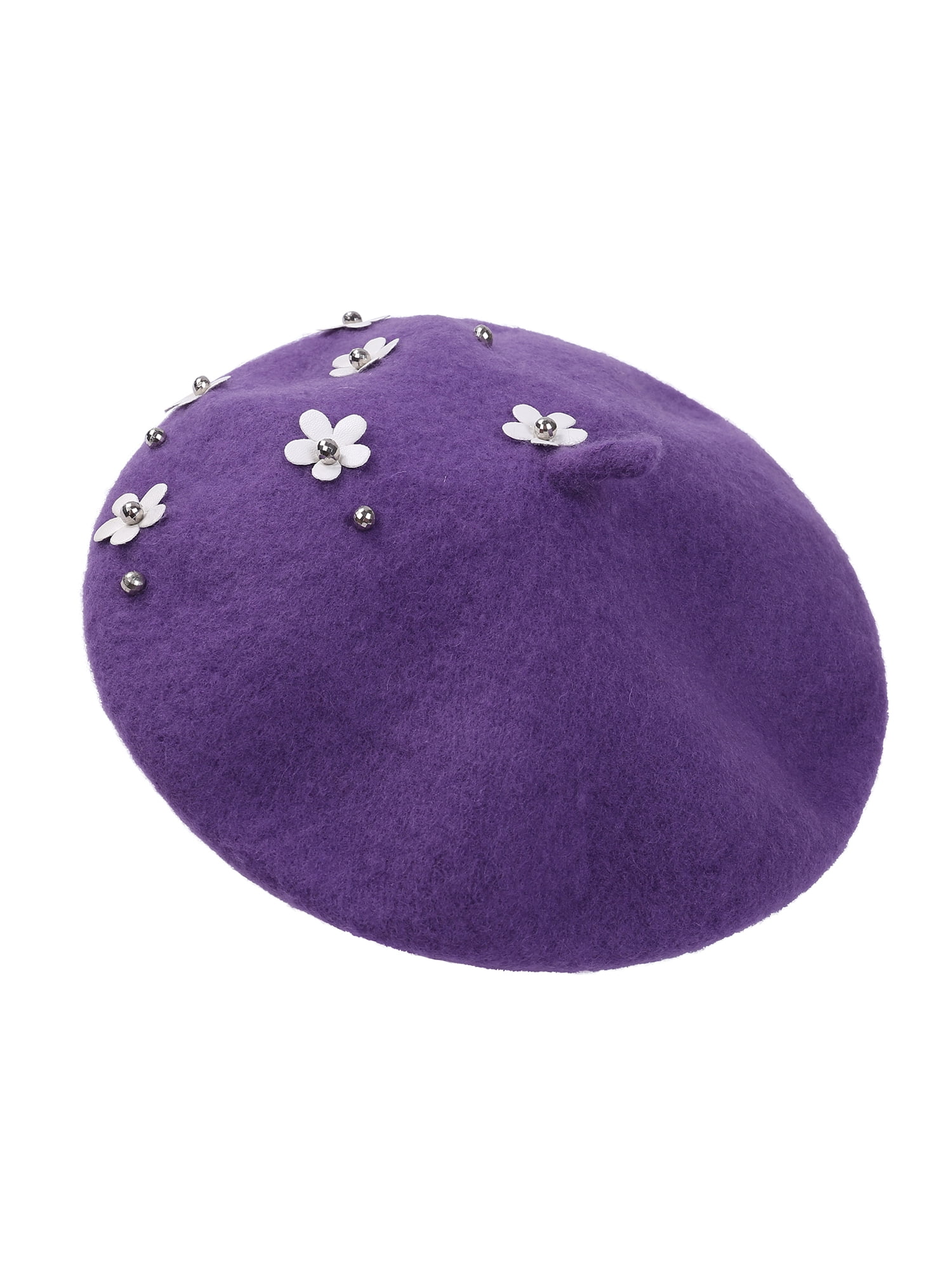 TFFR Cute Lovely Kids Girls Fashion Winter Warm Beret Hats with Flower ...