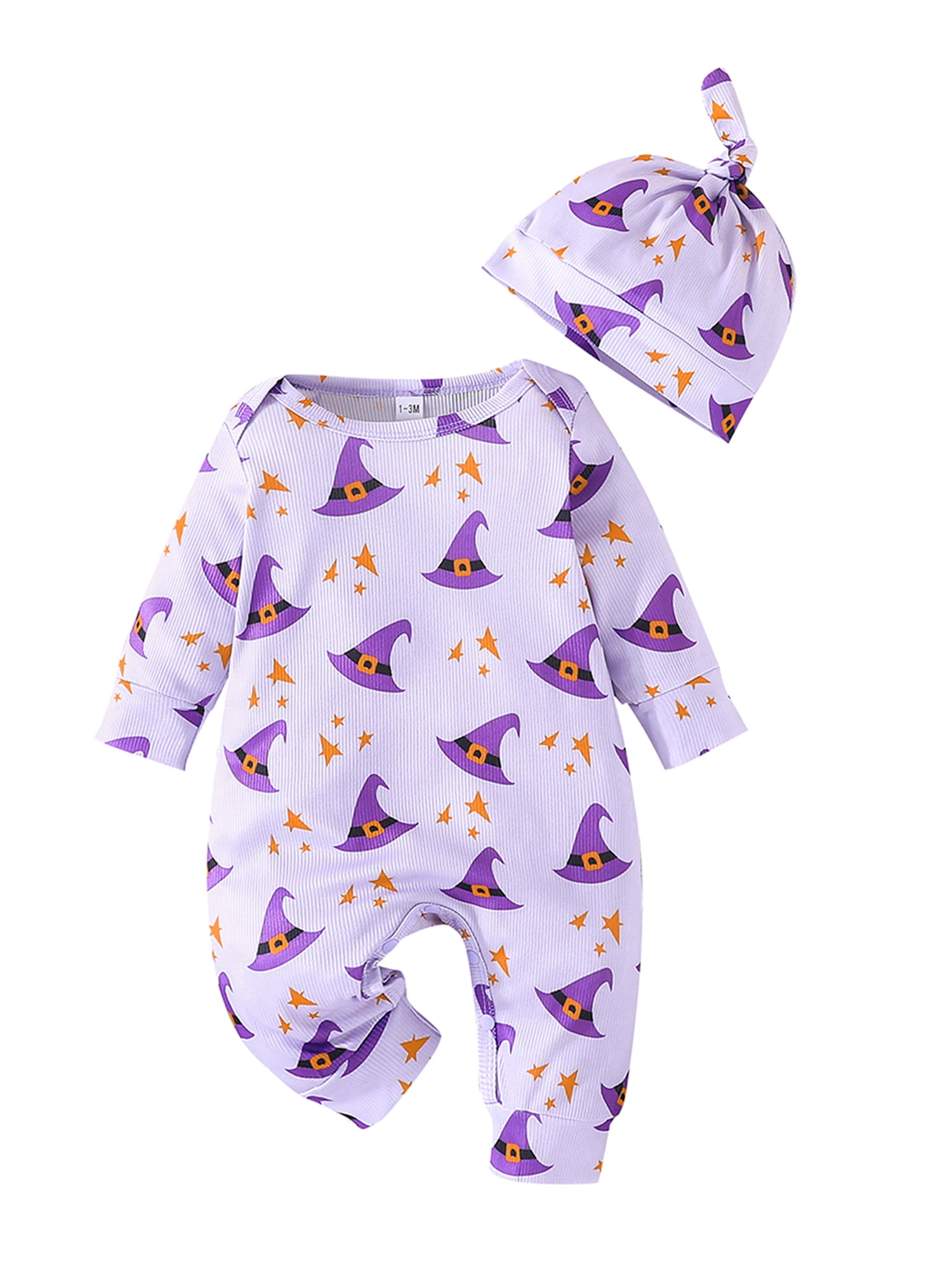 TFFR Halloween Infant Pumpkin Romper One Piece Newborn Baby Boy Girl Long Sleeve Fall Jumpsuit ...