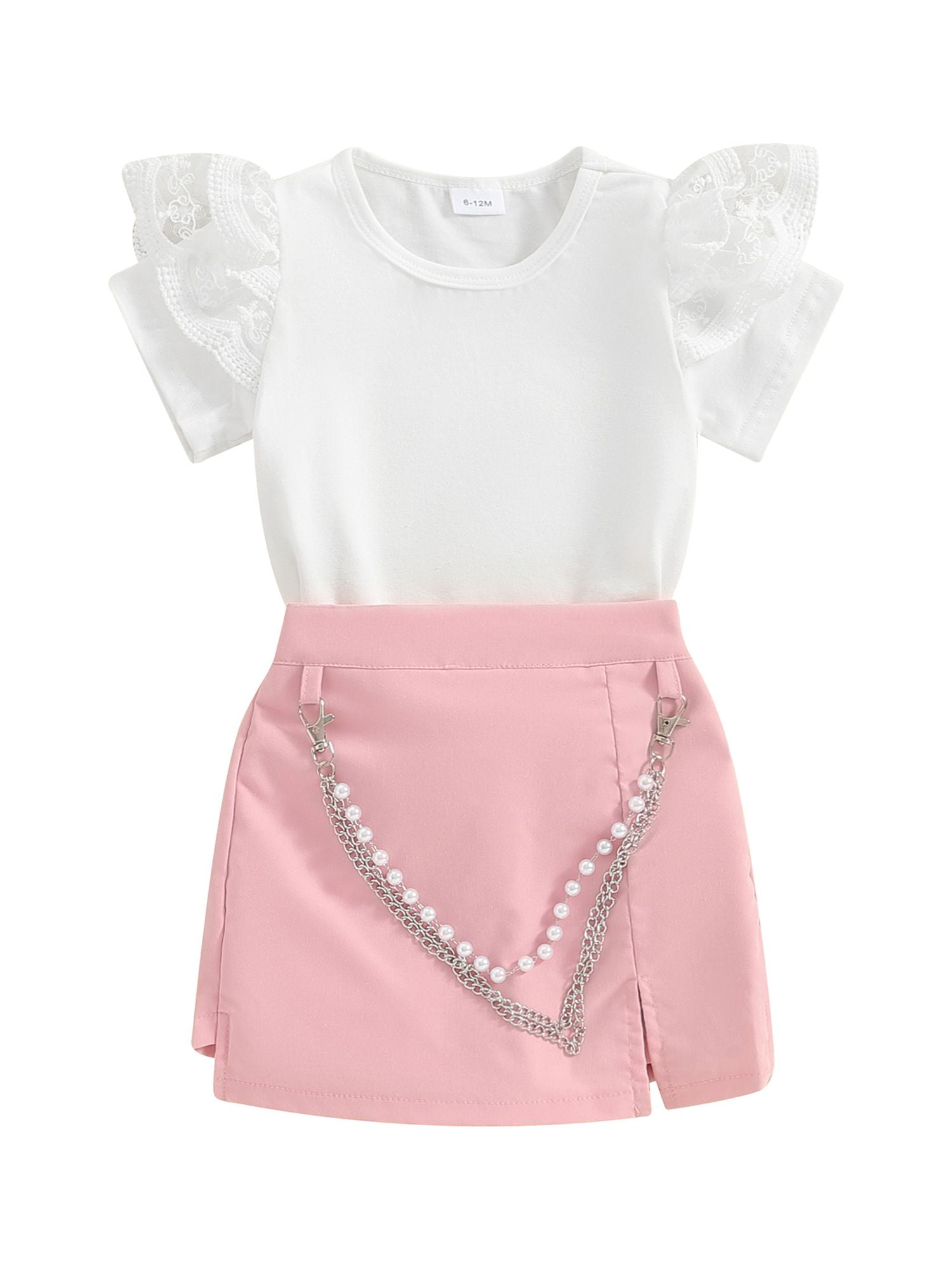 TFFR Kids Girls Summer 2 Piece Outfits Toddler Short Sleeve Lace Ruffle ... TFFR Kids Girls Summer 2 Piece Outfits Toddler Short Sleeve Lace Ruffle ...