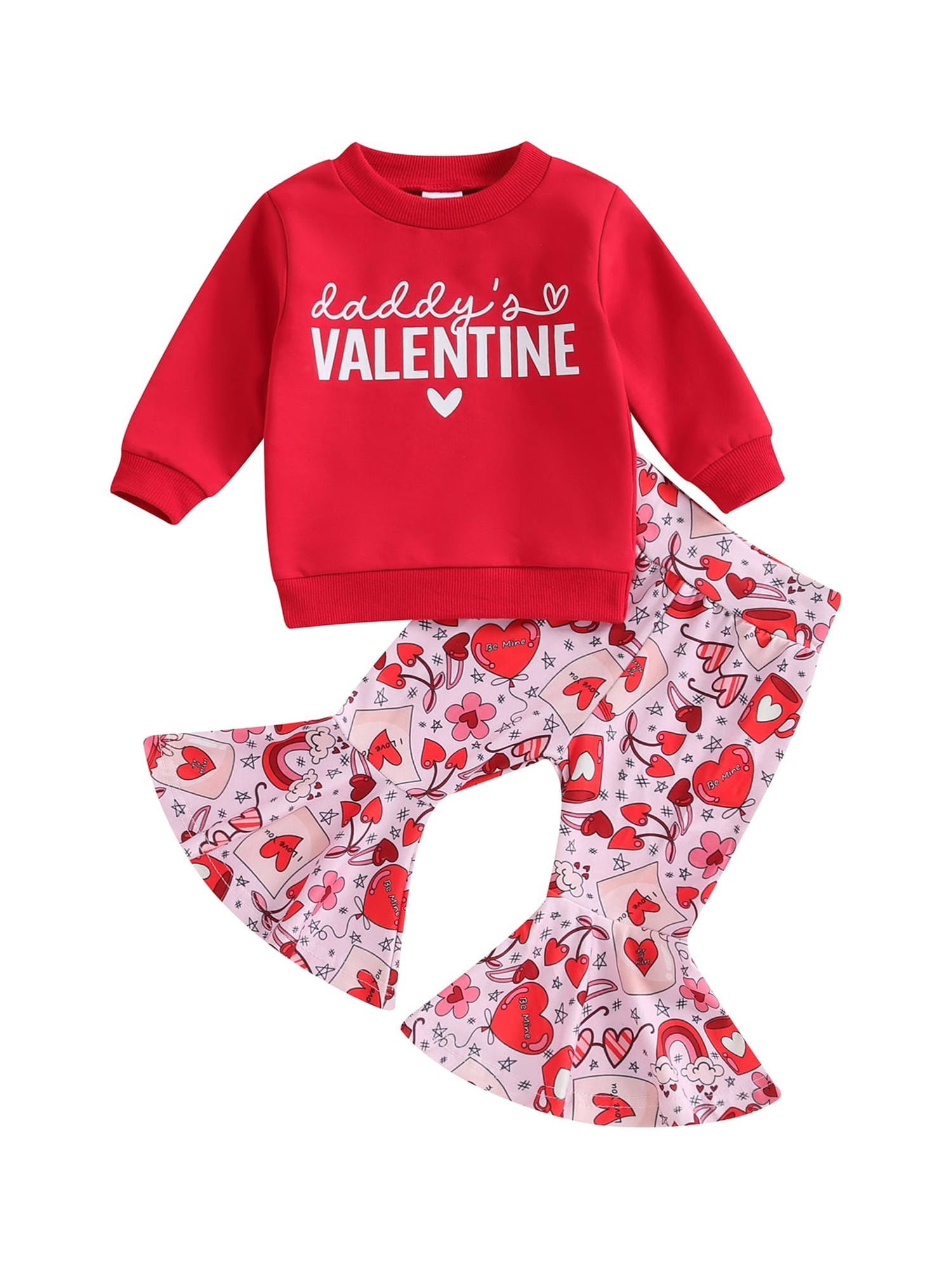 TFFR Toddler Girl Valentines Outfit Baby Red Crewneck Sweatshirt Heart ... TFFR Toddler Girl Valentines Outfit Baby Red Crewneck Sweatshirt Heart ...