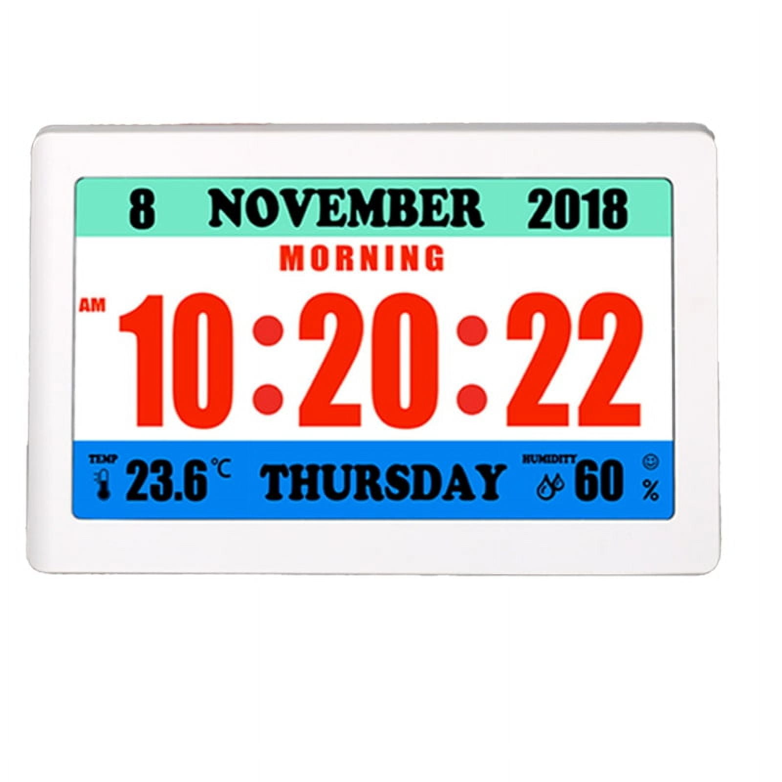 TFT Color Screen Digital Display Clock Reminder Alarm for Living Room ...