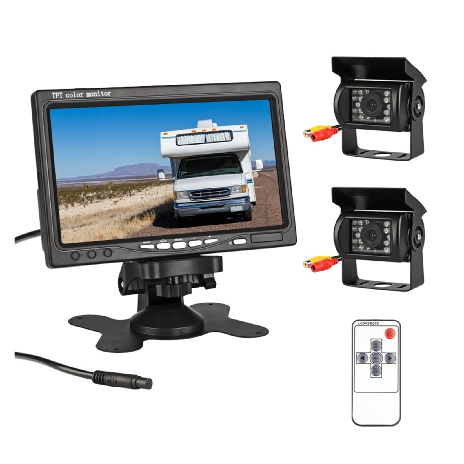 TFT LCD Color HD Screen Monitor For Car CCTV Reverse Rear View Backup ...