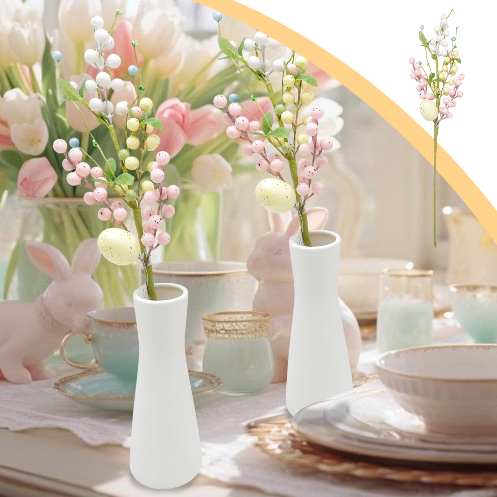 TFYZYY Artificial Easter Twig Branches with Colorful Egg Ornaments, 1 ...