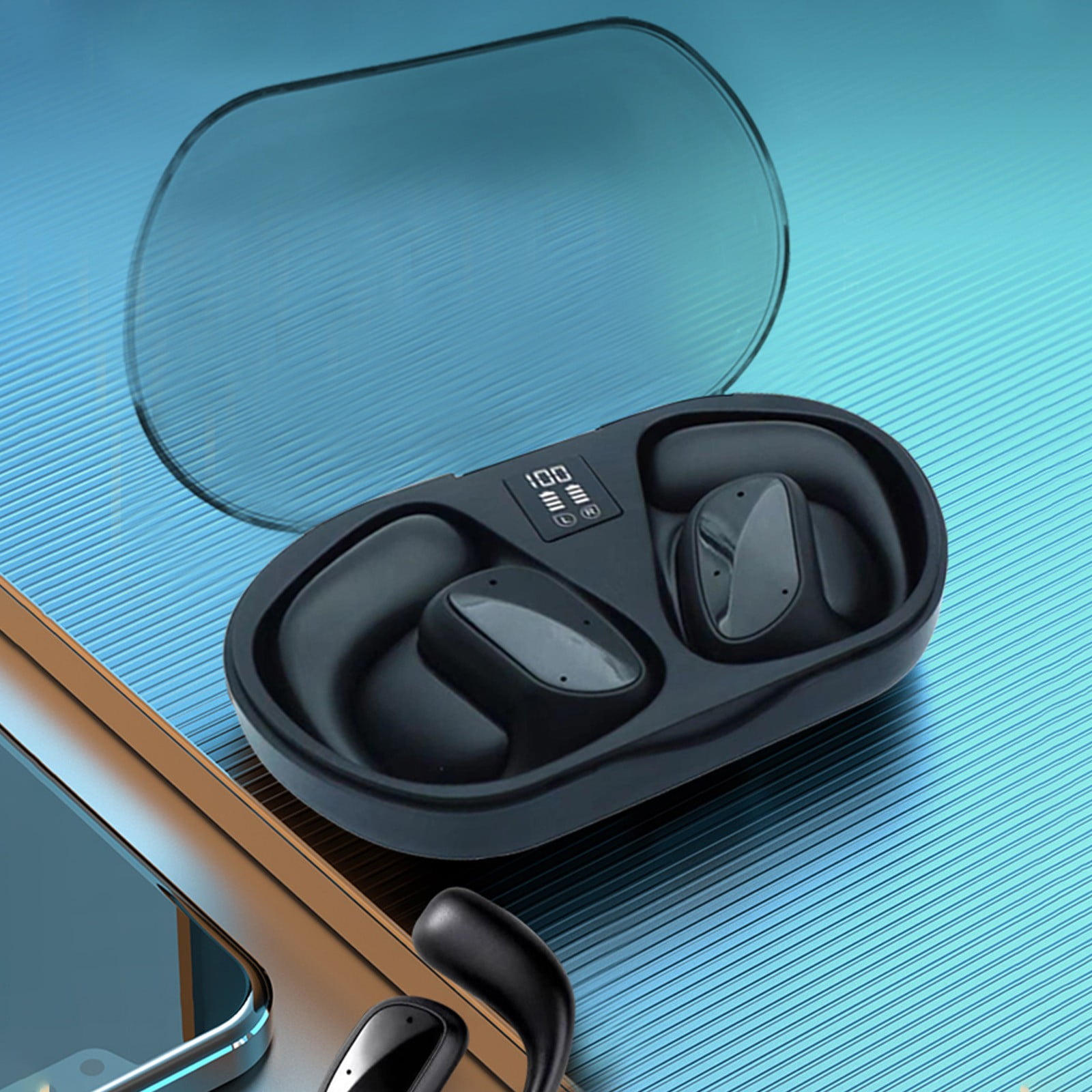 TFYZYY Bluetooth 5.3 Earphones True Wireless Noise Reduction Earhooks ...
