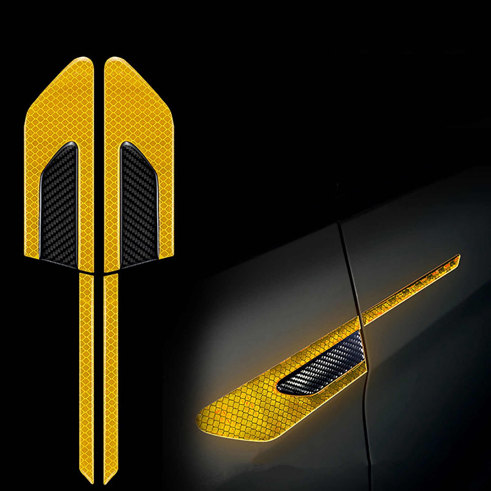TFYZYY Car Antiscratch Strip Glow-in-the-Dark Leaf Board Collision ...