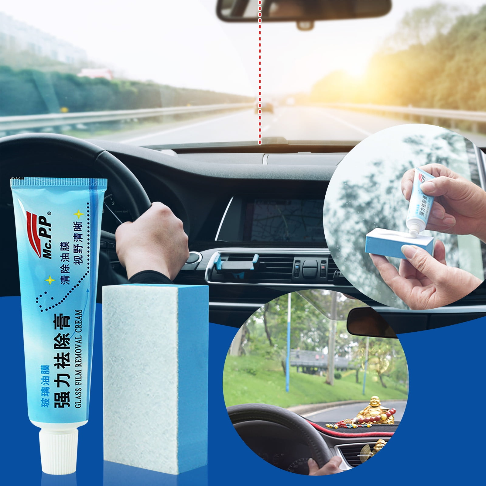 TFYZYY Car Front Gear Oil Film Remover & Windshield Cleaner - Powerful ...