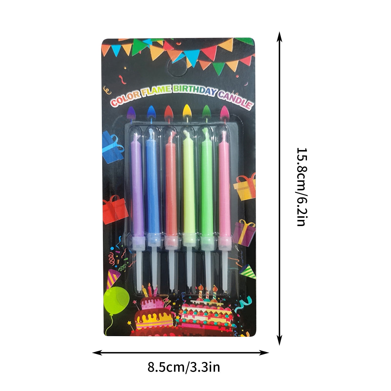TFYZYY Colored Flame Candles, Birthday Party Cake Candles, Indoor ...