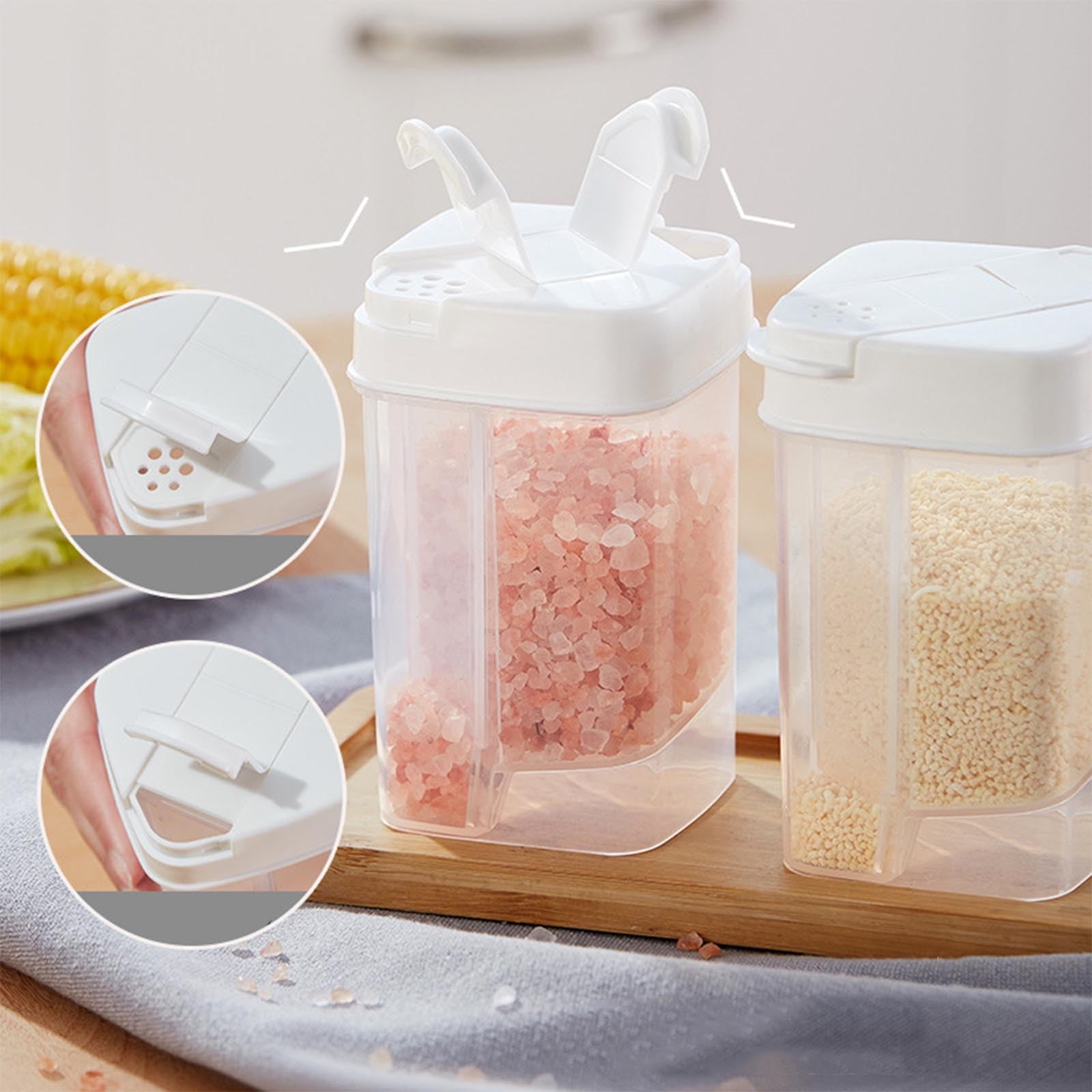 TFYZYY Double Open Ration Seasoning Bottle - Food-Grade, Moisture-Proof ...