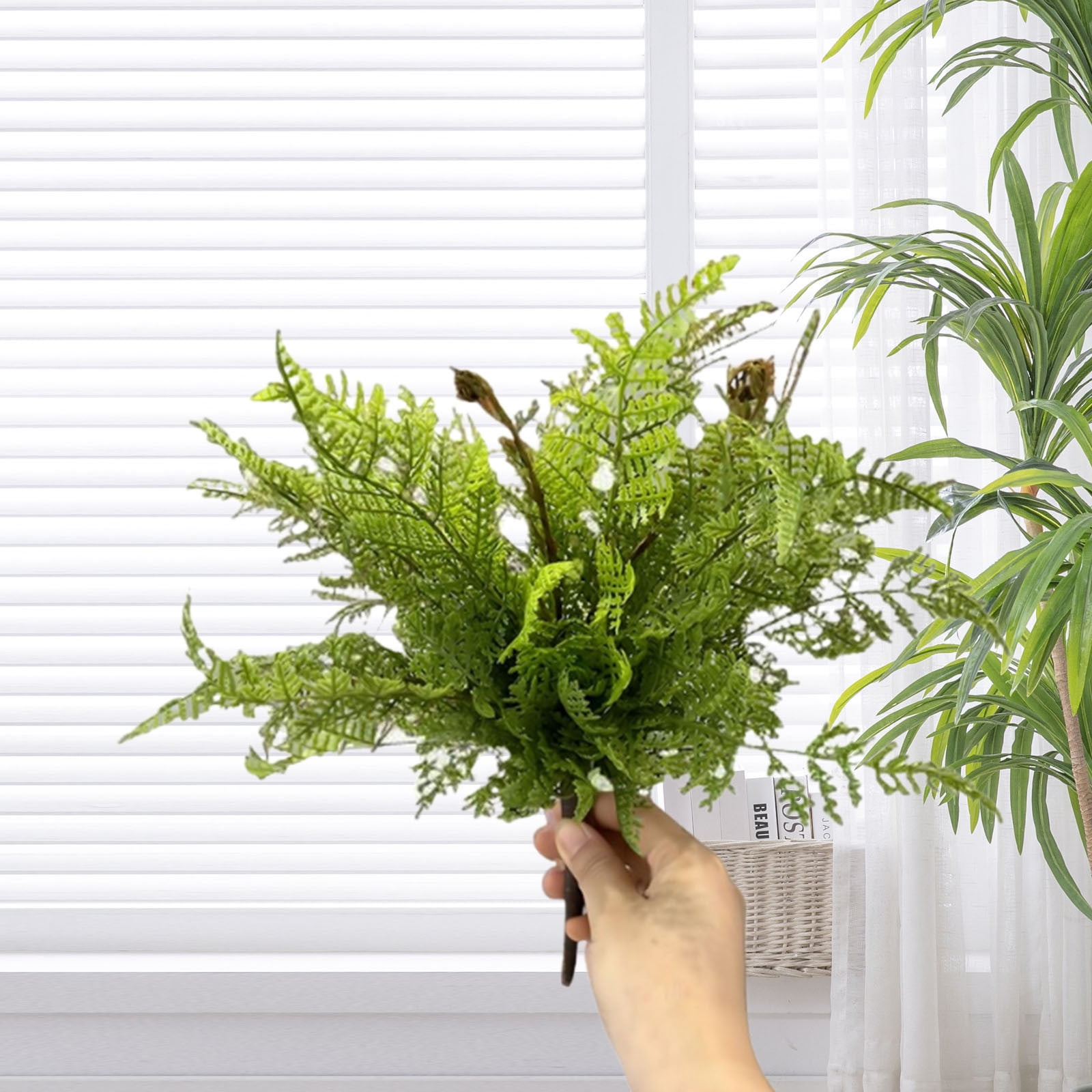 TFYZYY Faux Fern Greenery Decorative Plant - Realistic & Maintenance ...