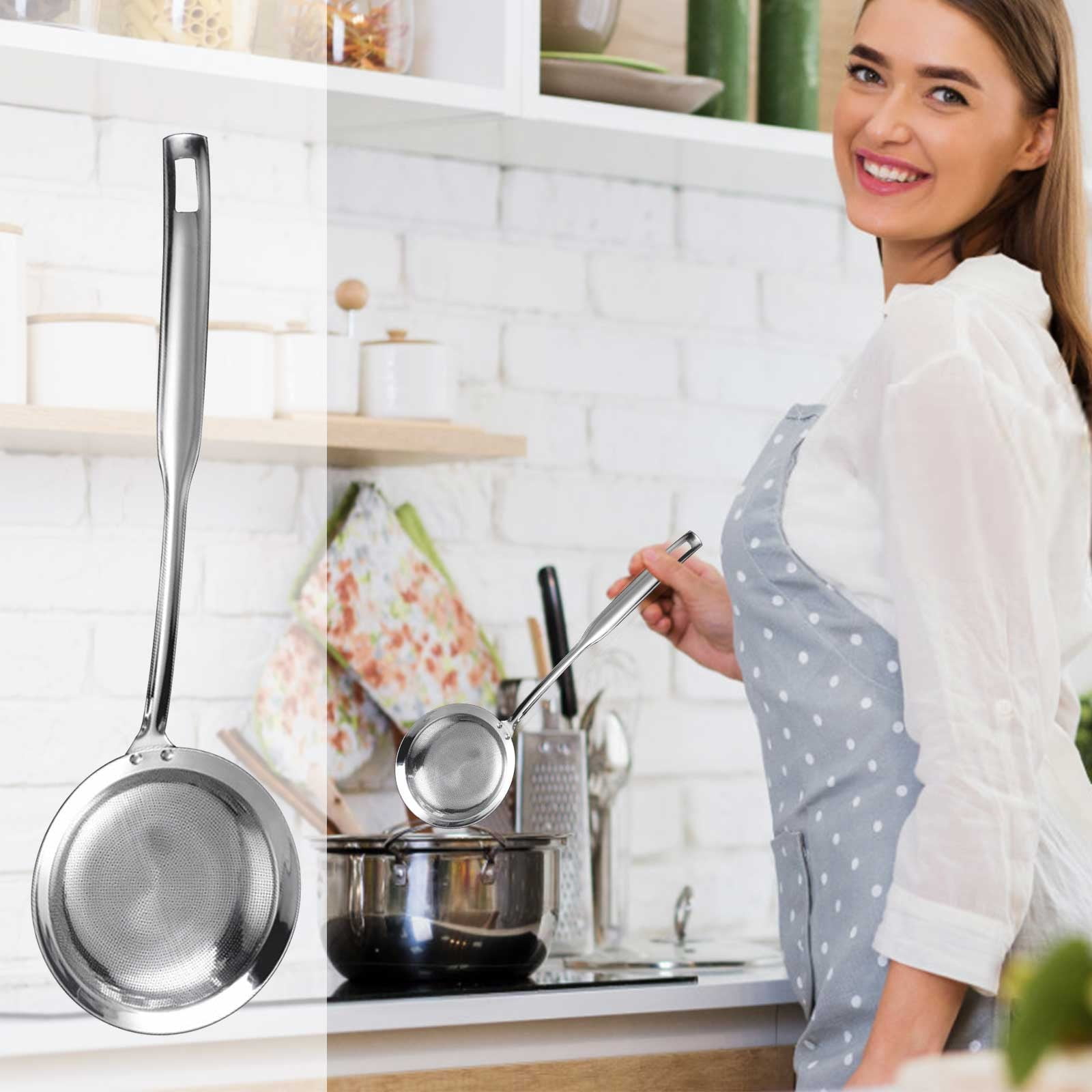 TFYZYY Fine Mesh Stainless Steel Colander Spoon - 304 Stainless ...