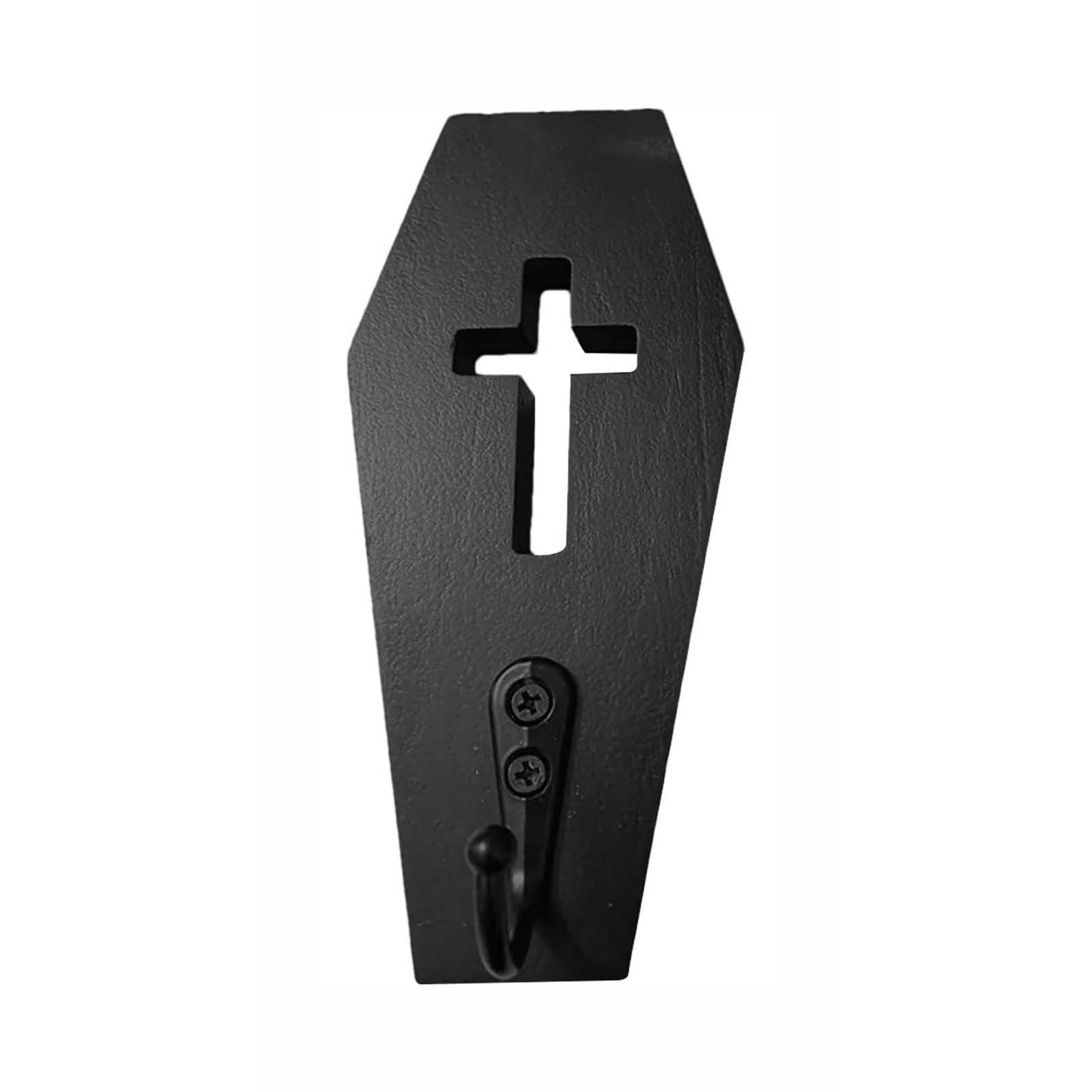 TFYZYY Gothic Coffin Key Hooks - Black Wood Wall Mount - Spooky Home ...