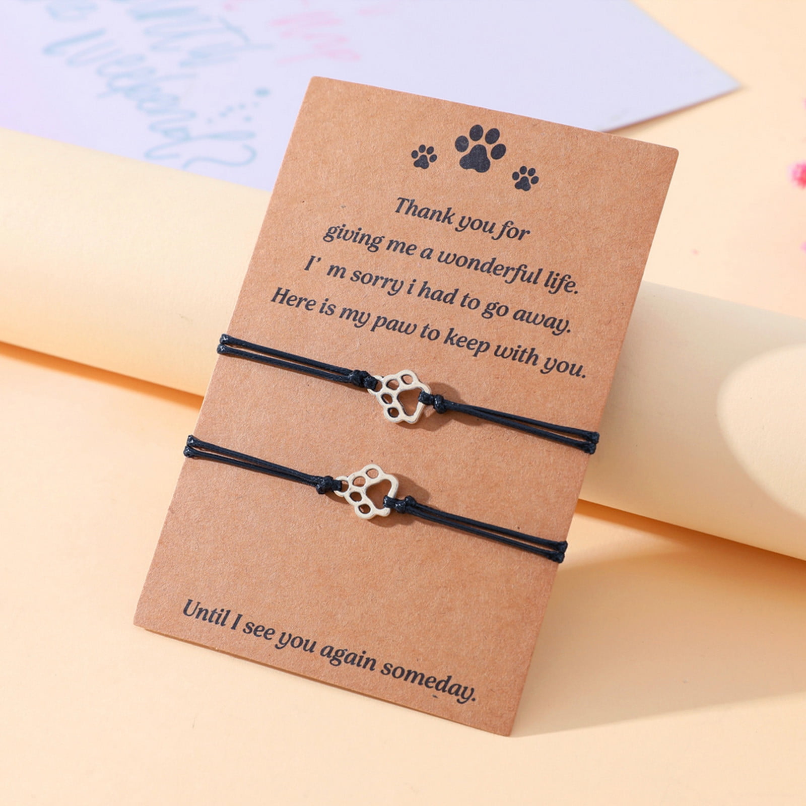 TFYZYY Multi Color Thread Pet Memorial Hand Woven Bracelet, Retractable ...