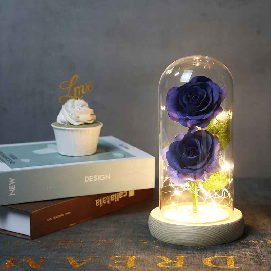 TFYZYY Romantic Glass Rose Flower Decor - Elegant Wedding Centerpiece ...