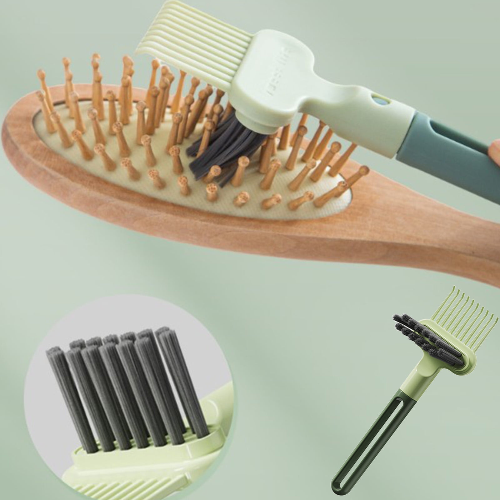 TFYZYY Two-End Comb Cleaning Brush with Dense Bristles and Claw Design ...