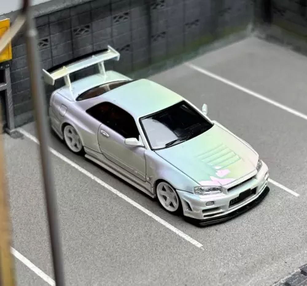 TG Fuji 1:64 JDM White Skyline GTR R34 Nismo Z-Tune Model Diecast Metal Car New - Walmart.com