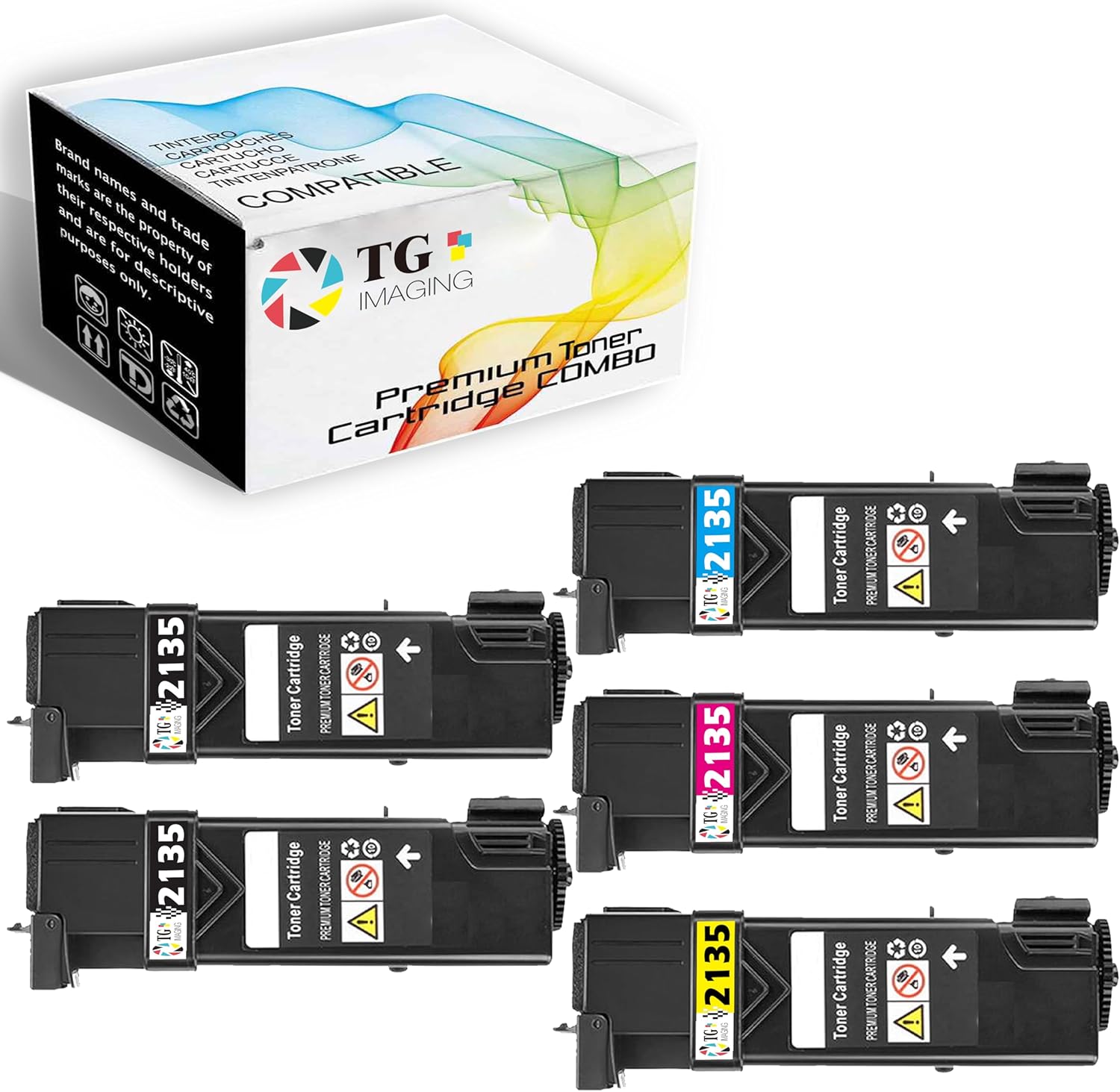 TG Imaging 2130 Toner Compatible Replacement for Dell 2135 Toner Cartridge 2130cn 2135cn 2130 ...