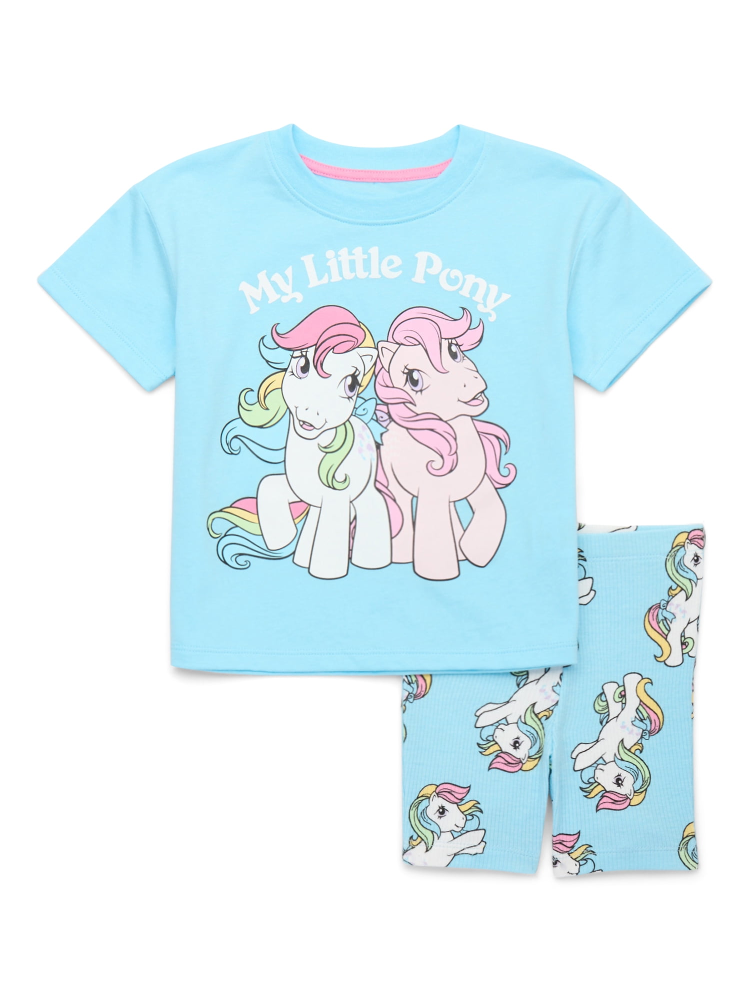 My Little Pony Toddler Girls Graphic Tee and Bike Shorts Set, 2-Piece ...
