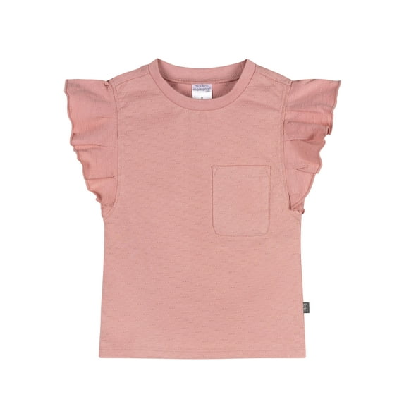 Modern Moments by Gerber Baby and Toddler Girl Pleated Ruffle Sleeve ...