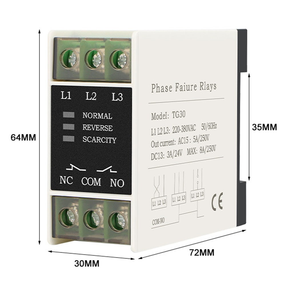 TG30 TG30S Relay Voltage Detection Relay Harsh Environments 30*72*64mm ...