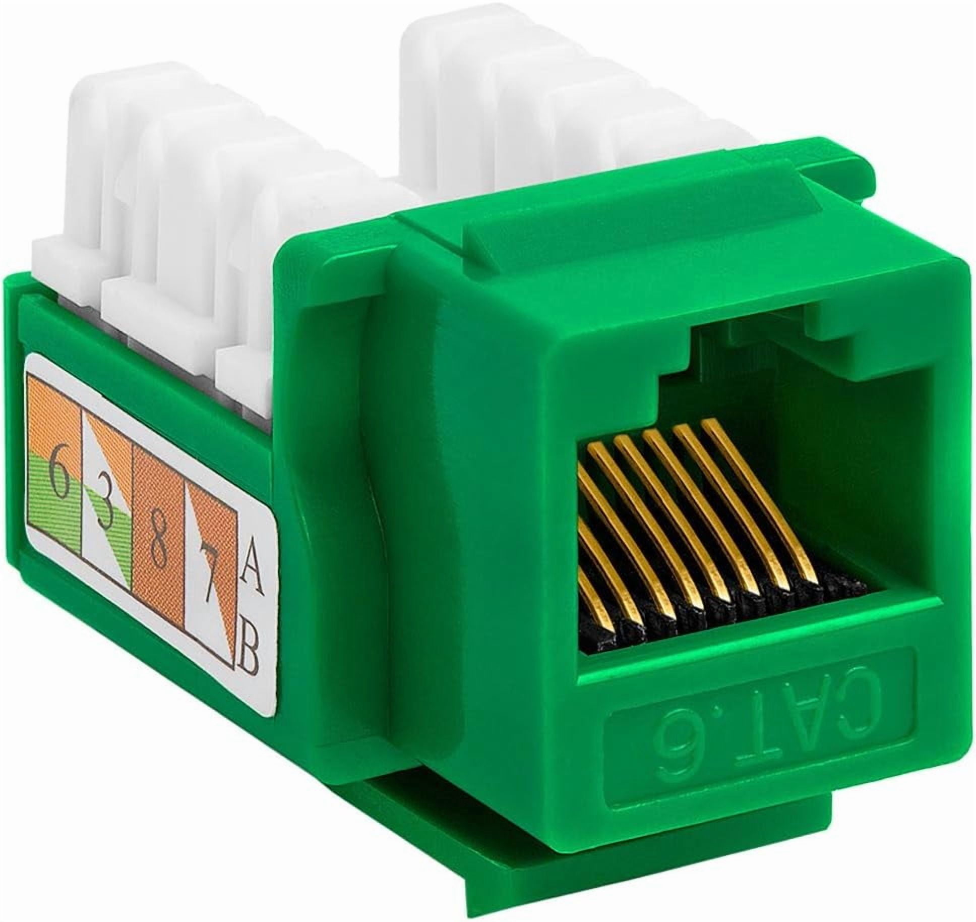 TG4THT-- 10 Pack Cat6 Keystone Jack Insert Punch Down RJ45 Connectors ...