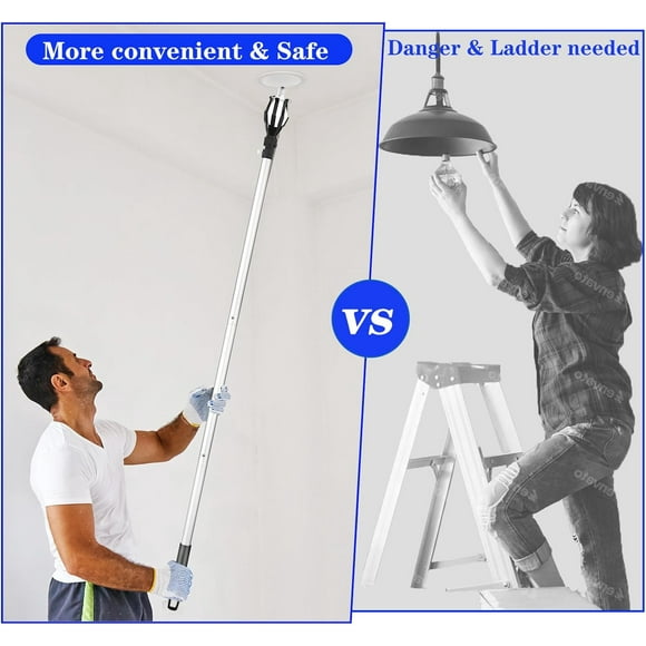 Telescopic Light Bulb Changer Poles for High Ceilings at Walmart