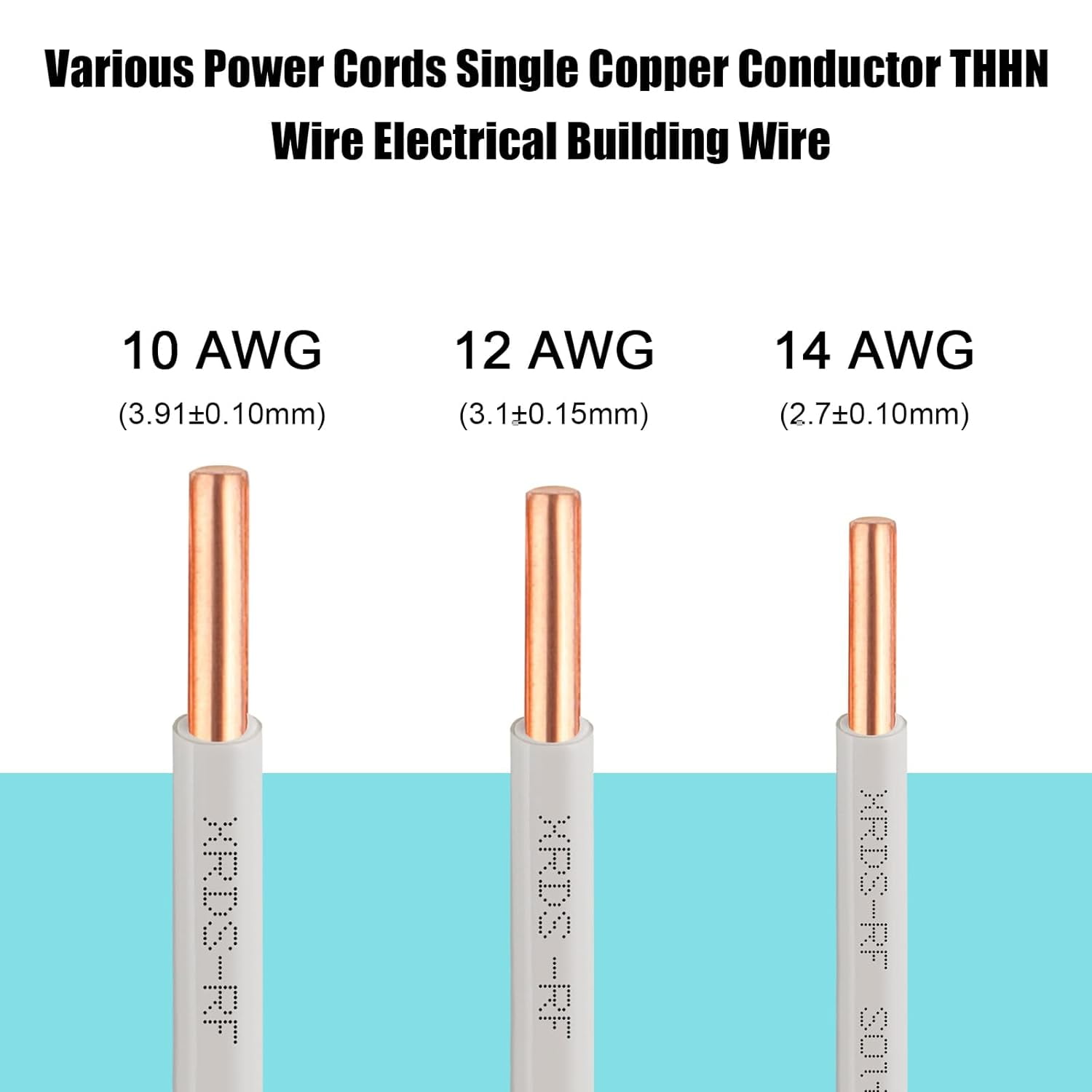 TG4THT-12AWG THHN Wire 25FT, Single Bare Copper Conductor with PVC and ...